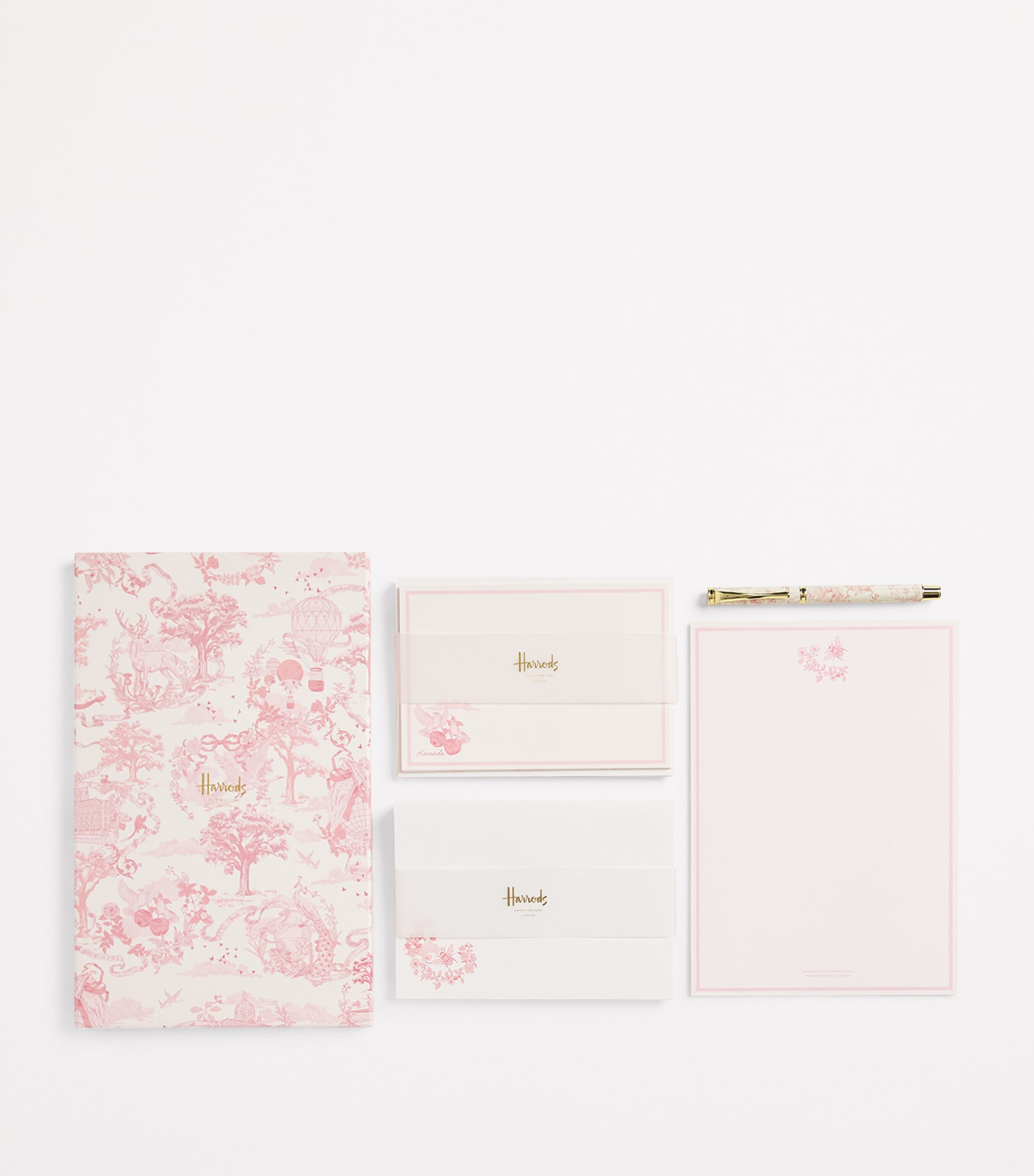 Harrods Toile Letter Writing Set | Harrods UK