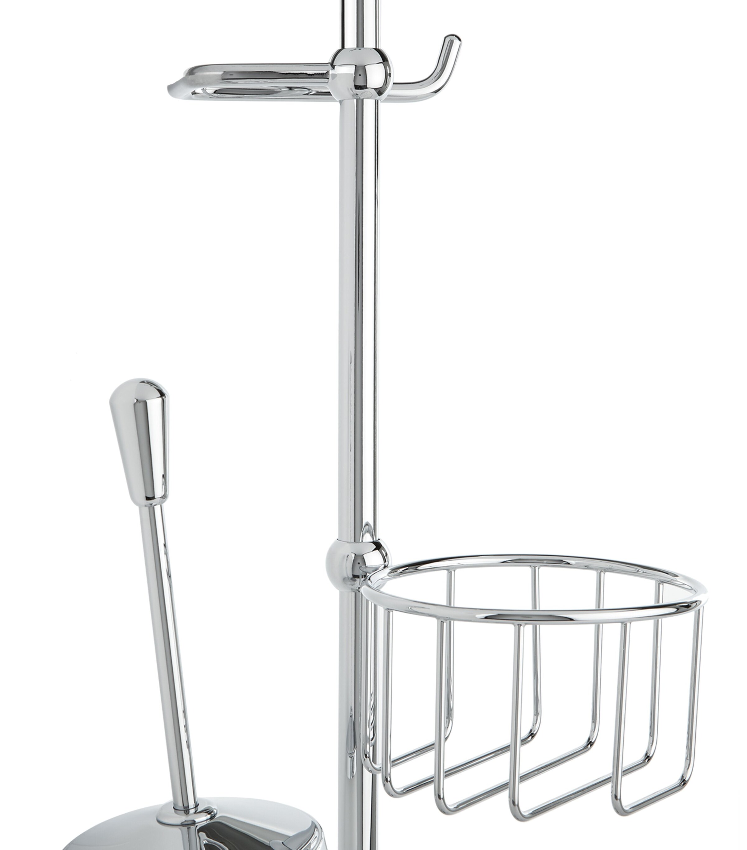 ZODIAC Silver Cylinder Toilet Brush Holder | Harrods BR