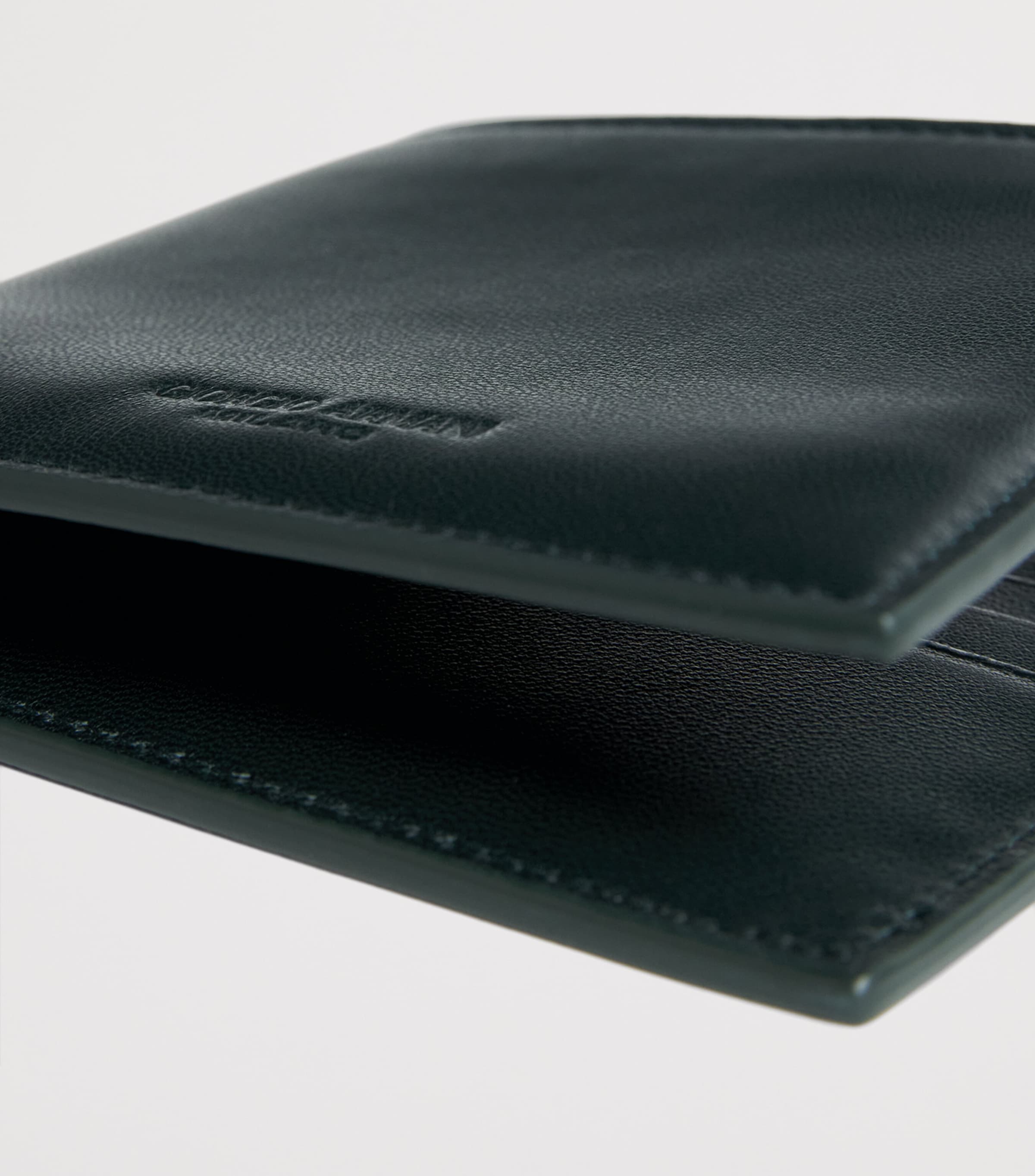 Giorgio Armani Green Lamb Leather Bifold Wallet | Harrods US