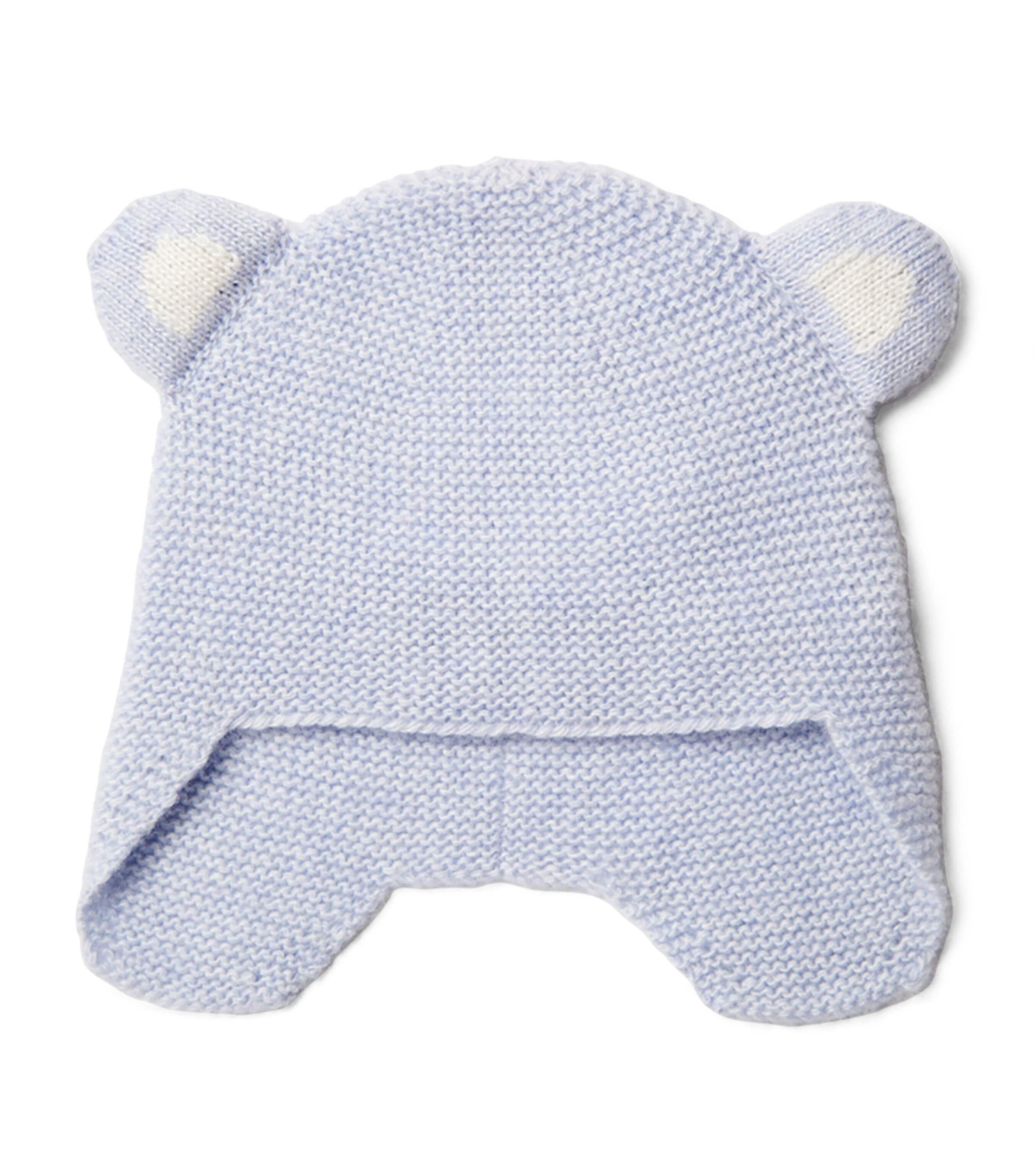 Trotters Blue Wool-Blend Bear-Ear Hat | Harrods UK