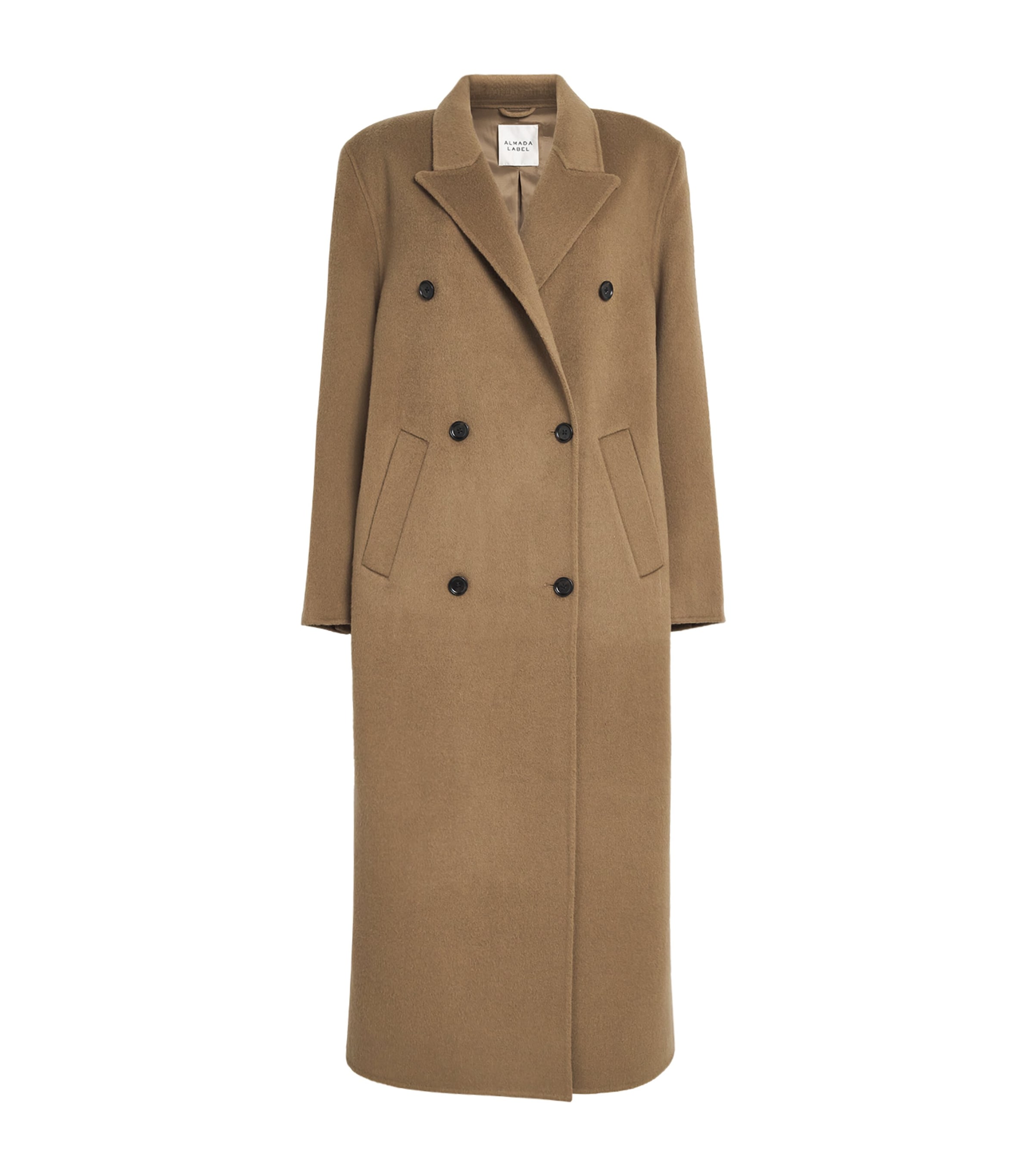 Almada Label Beige Wool Double-Breasted Deja Coat | Harrods UK