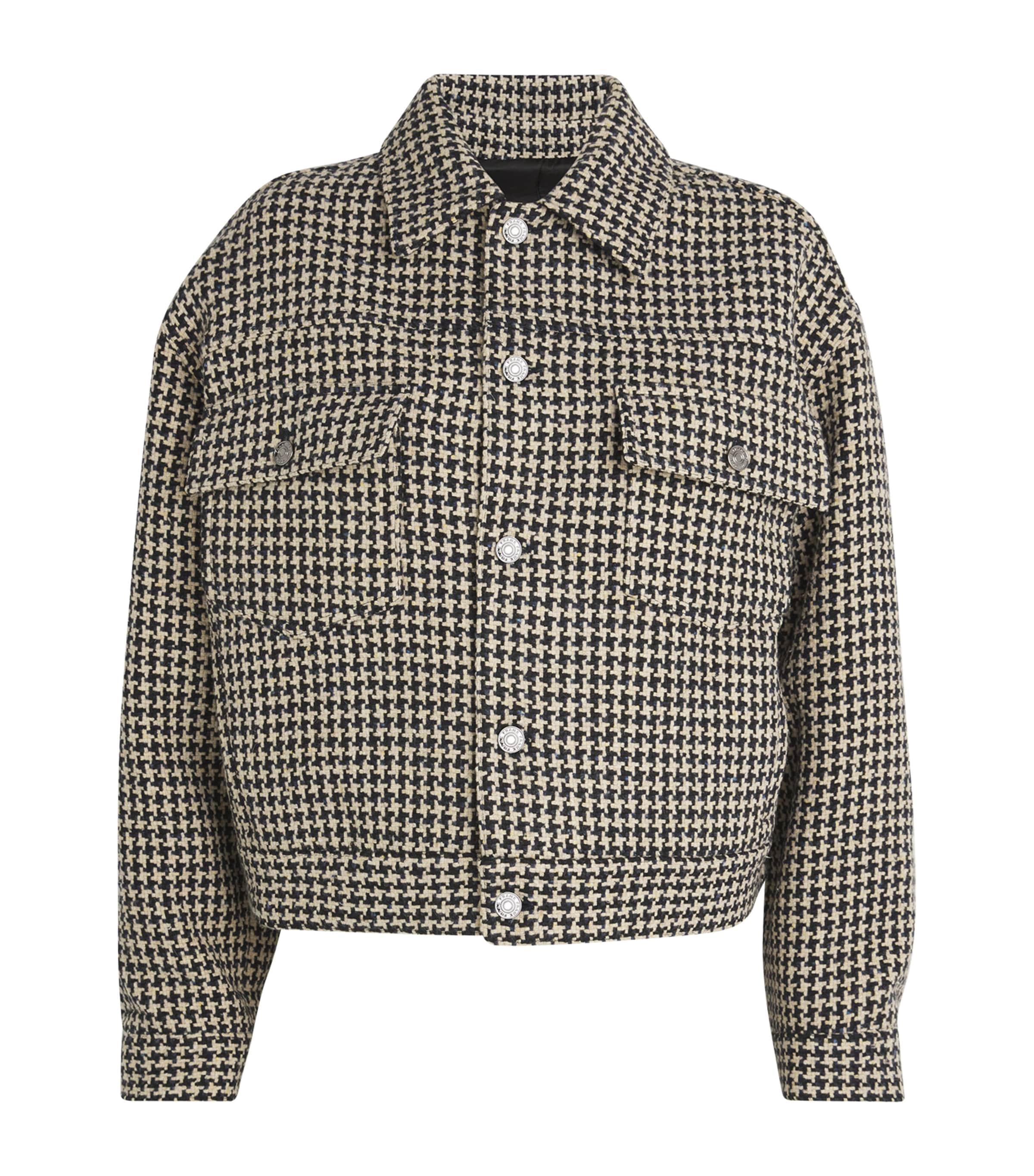 FRAME Multi Tweed Houndstooth Jacket | Harrods US