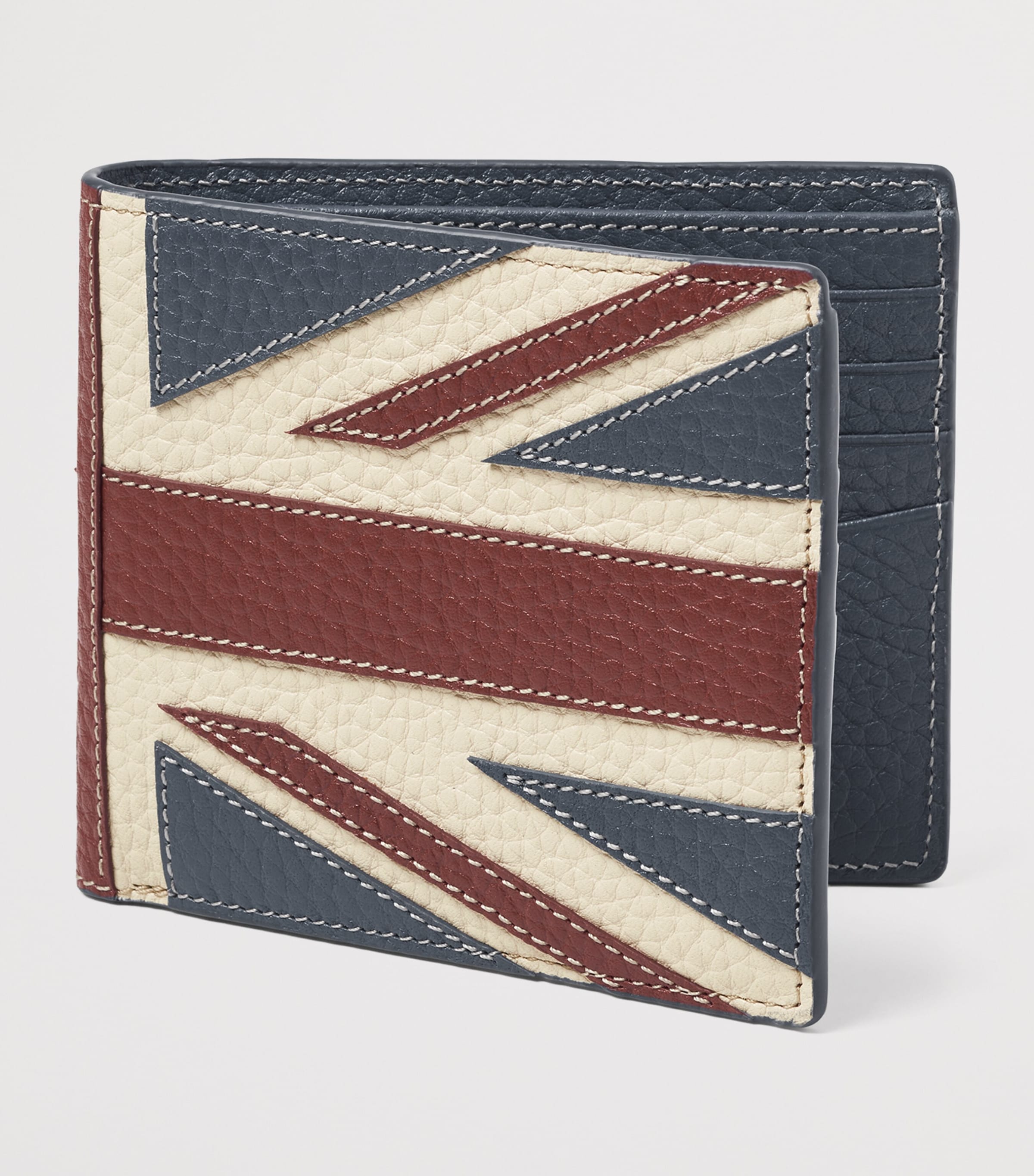 Aspinal Of London Blue Leather Union Jack Bifold Wallet | Harrods UK