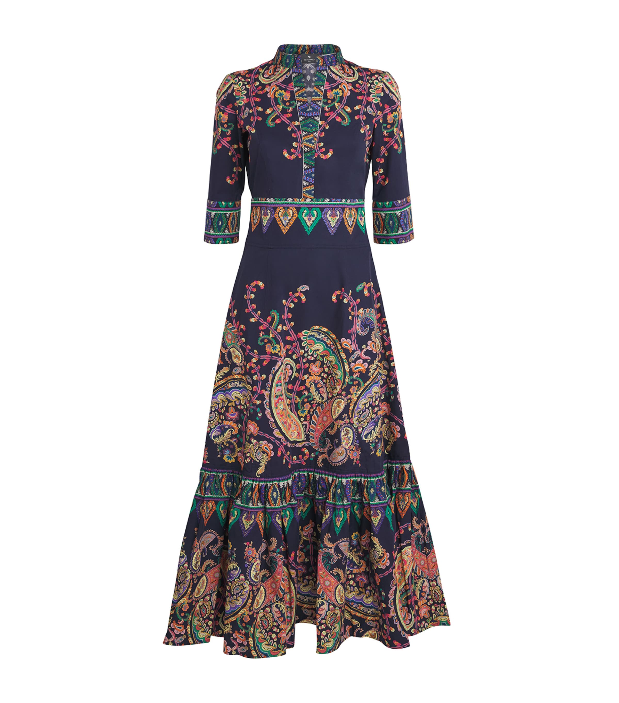 Etro Blue Cotton Paisley Maxi Dress | Harrods AU