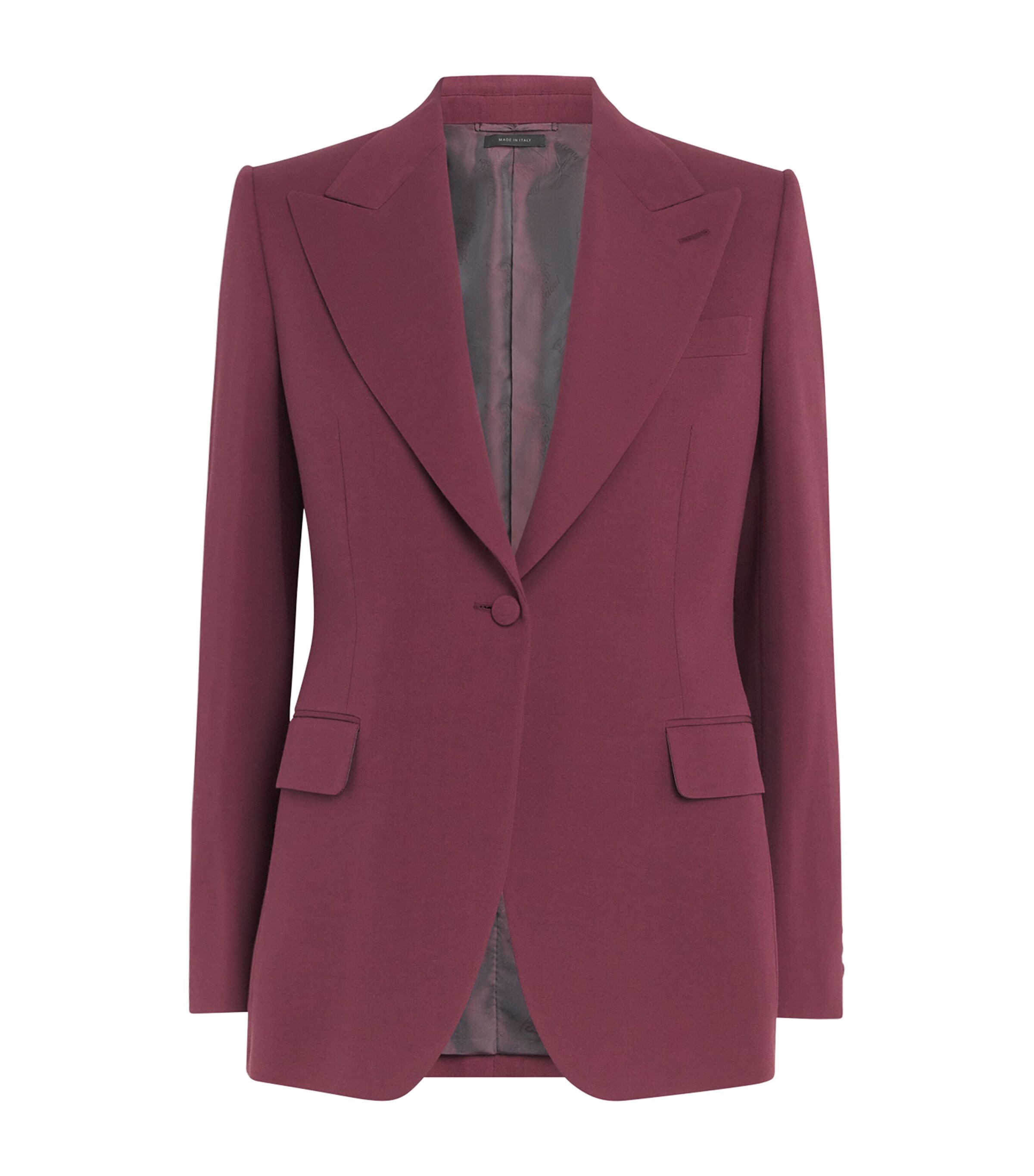 Brioni Burgundy Silk-Wool Flavia Blazer | Harrods UK