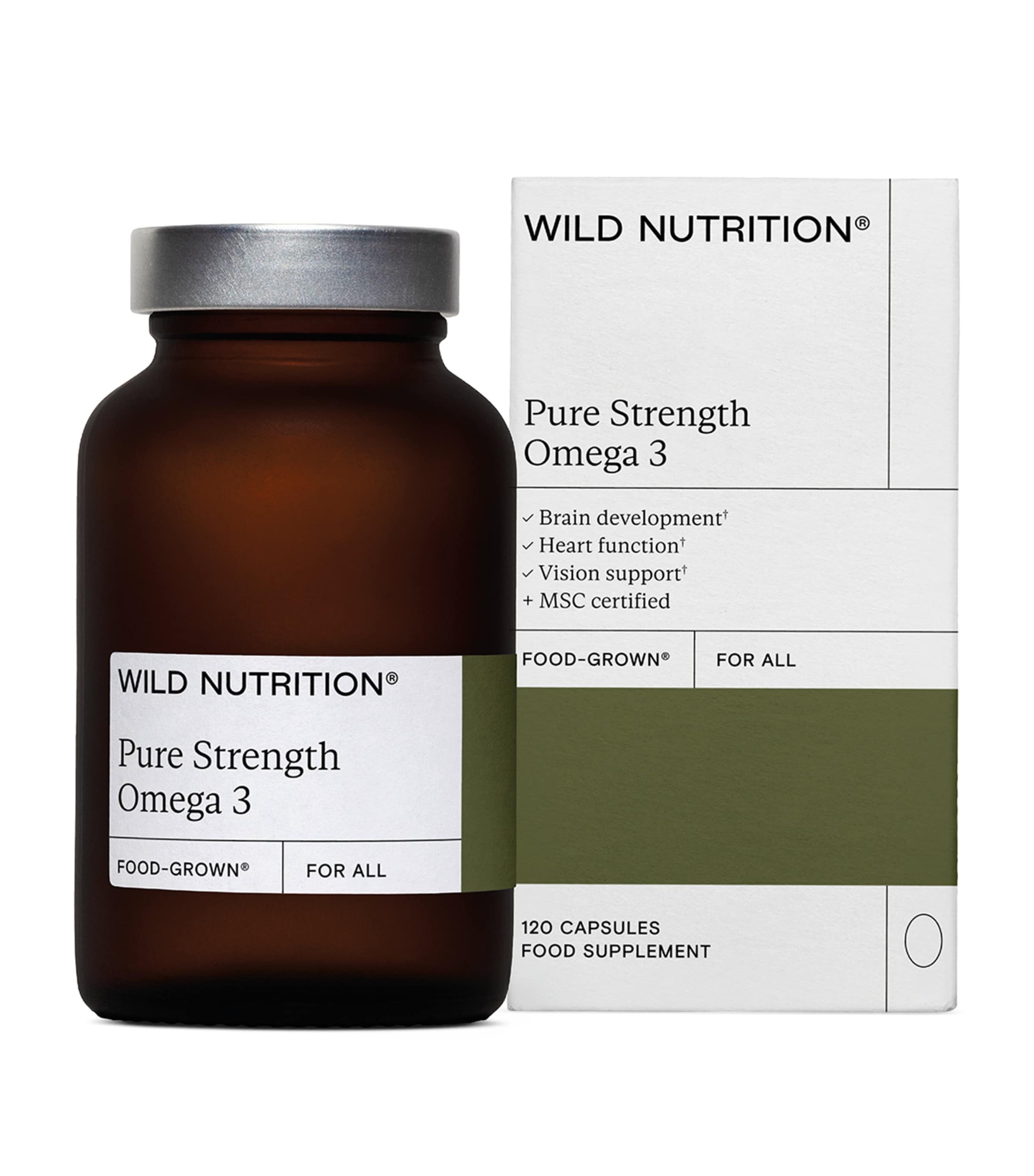 Wild Nutrition Food-Grown Pure Strength Omega 3 (120 Capsules) | Harrods CA