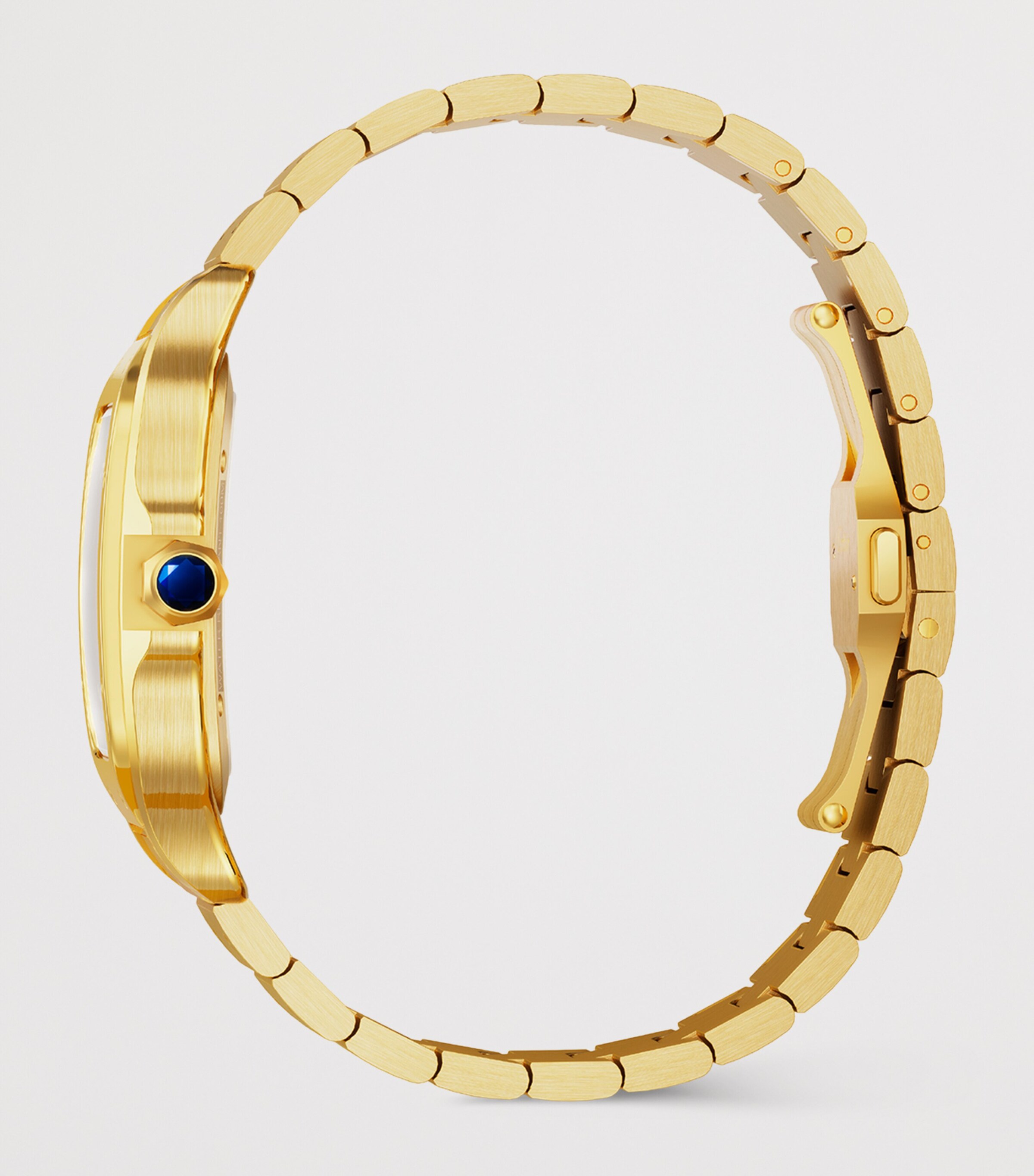 Cartier Large Yellow Gold Santos de Skeleton Watch 28mm | Harrods UK