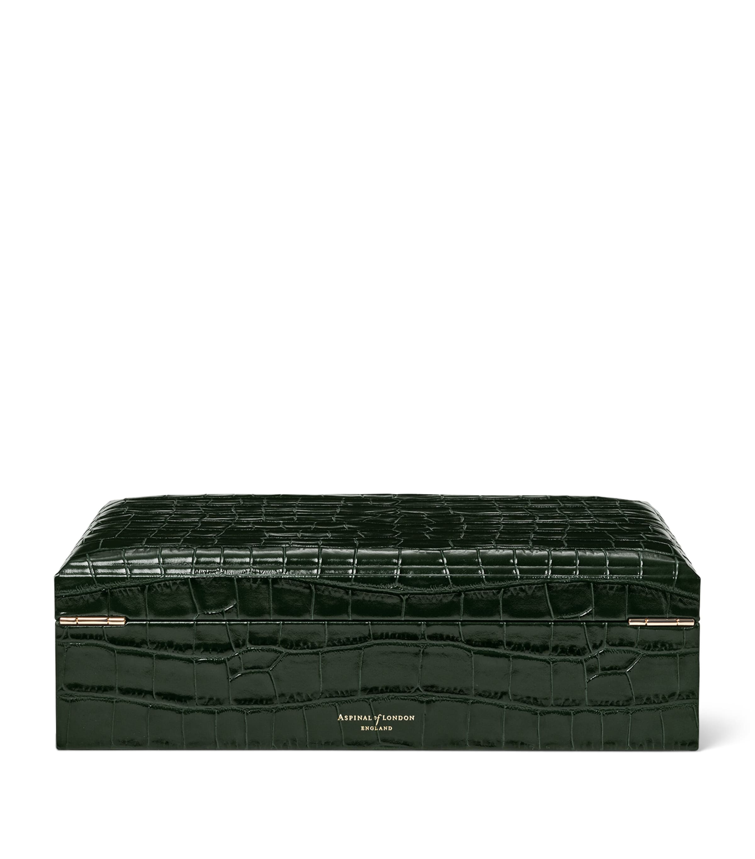 Aspinal Of London Leather Croc-Embossed Savoy Jewellery Box | Harrods CA