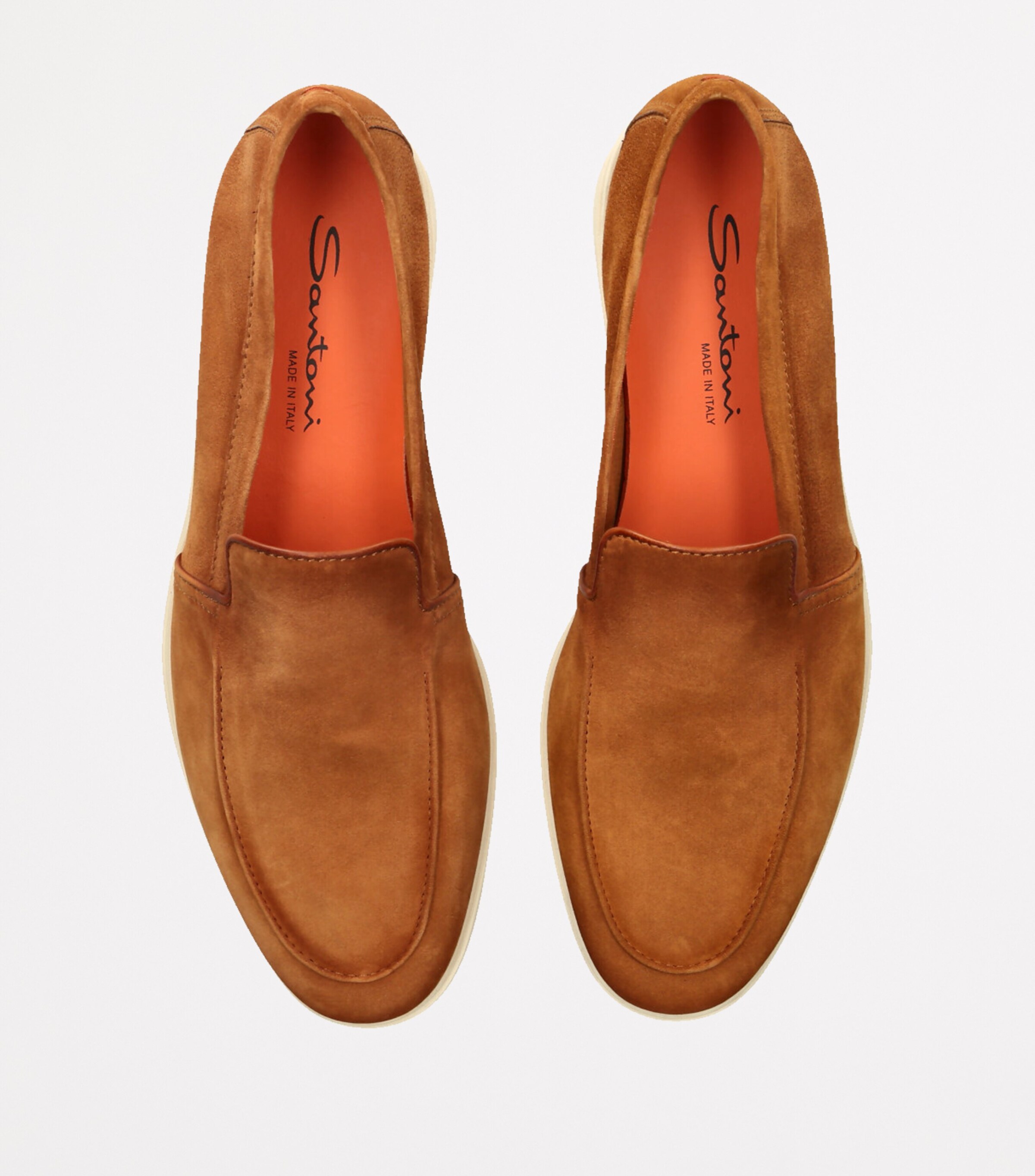 Santoni Brown Suede Malibu Loafers | Harrods UK