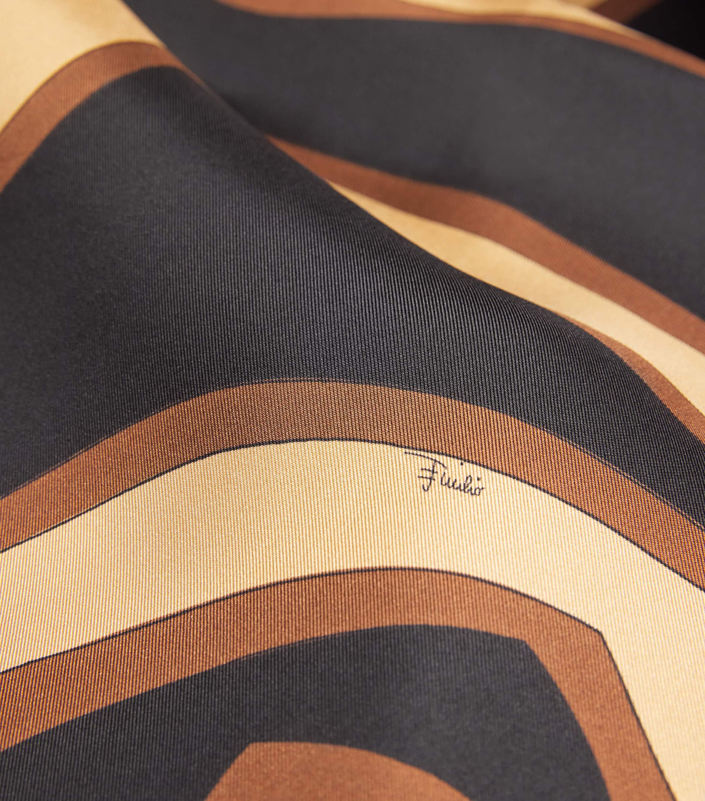 PUCCI Brown Silk Labirinto Print Maxi Kaftan Dress | Harrods UK