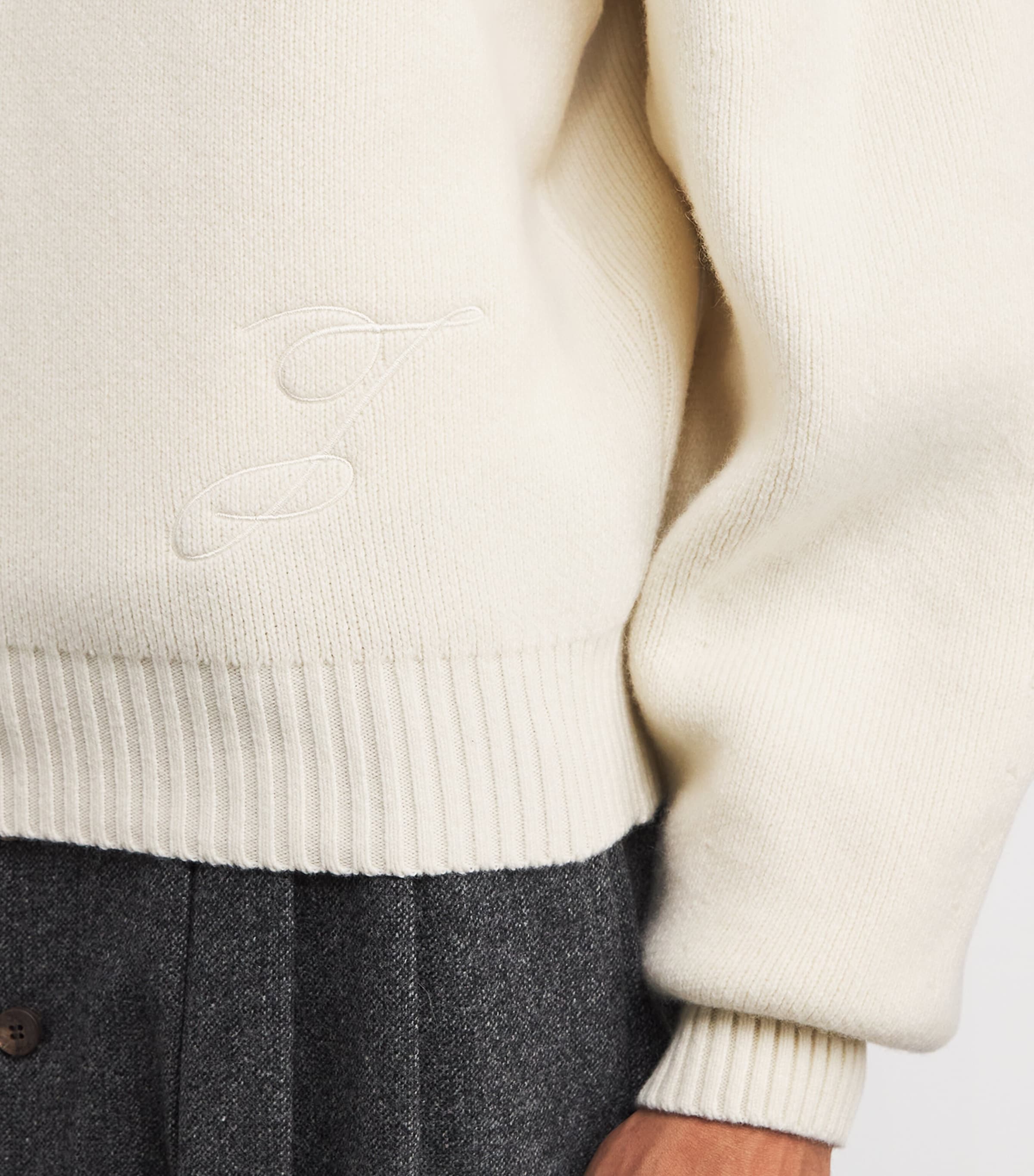 Jacquemus White Wool Maille Sweater | Harrods UK