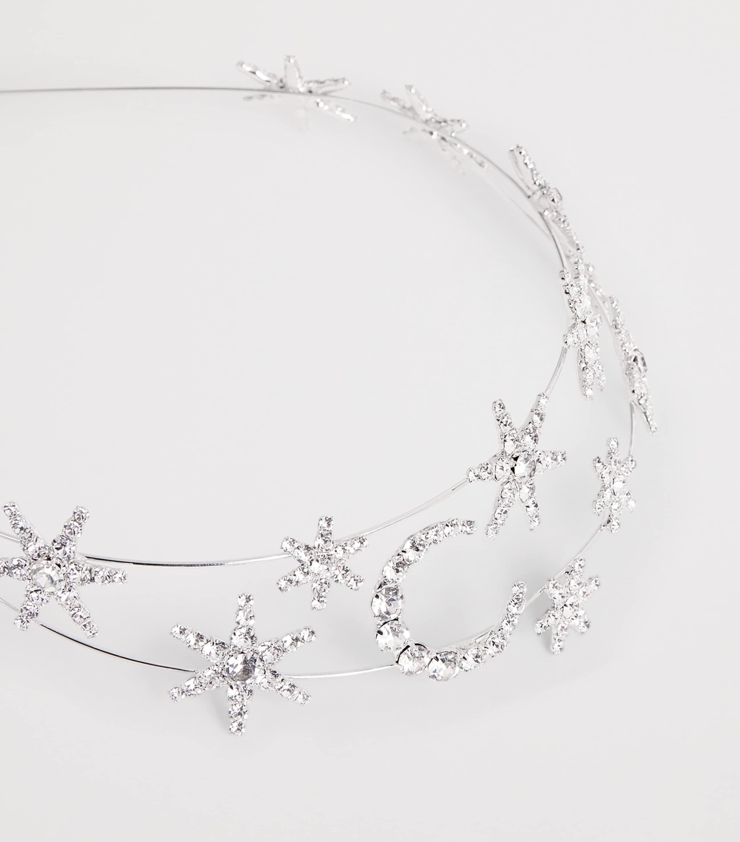 Jennifer Behr Silver Crystal Celestina Tiara | Harrods AU