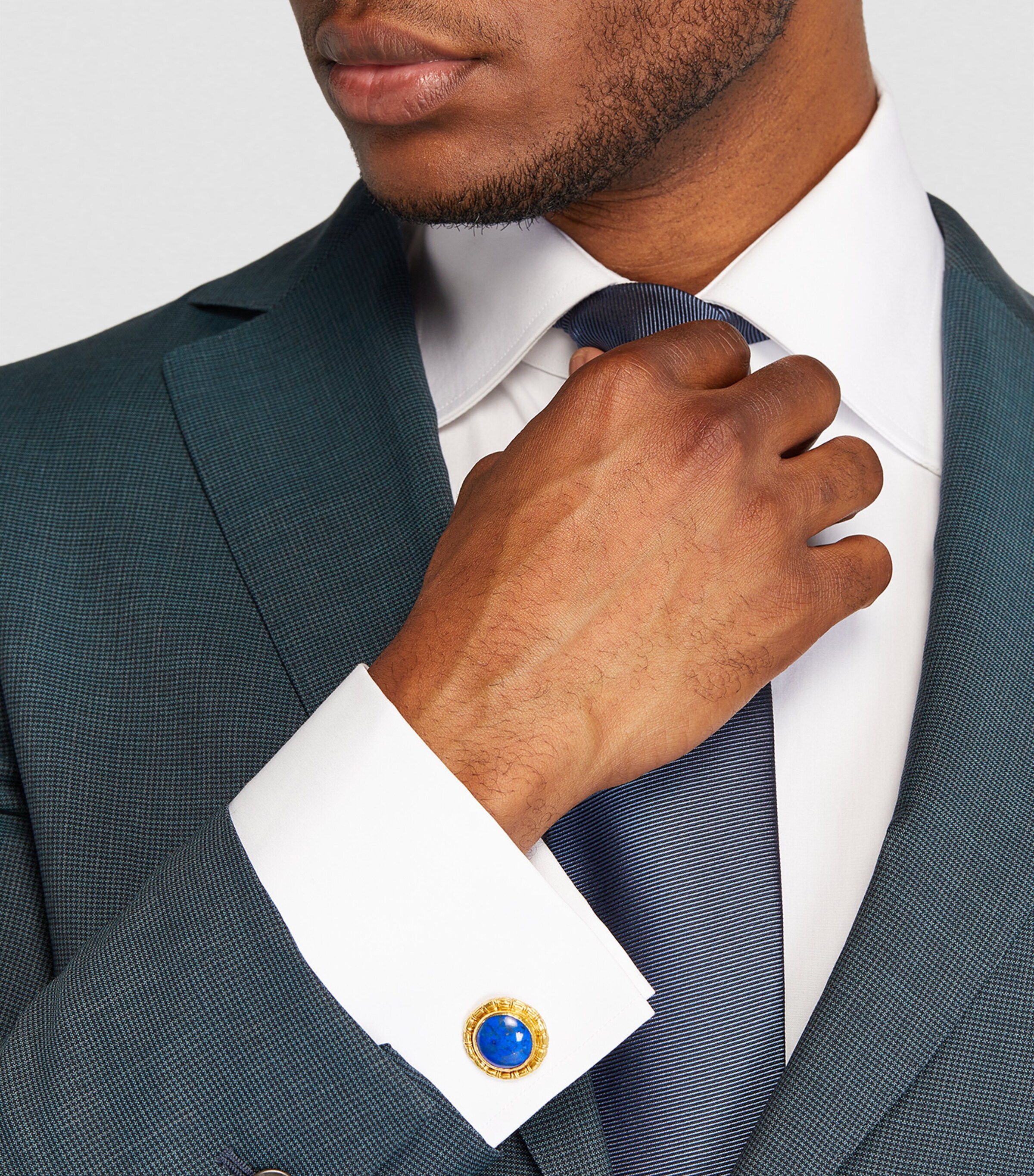 Brooski Gold and Lapis Cufflinks | Harrods UK