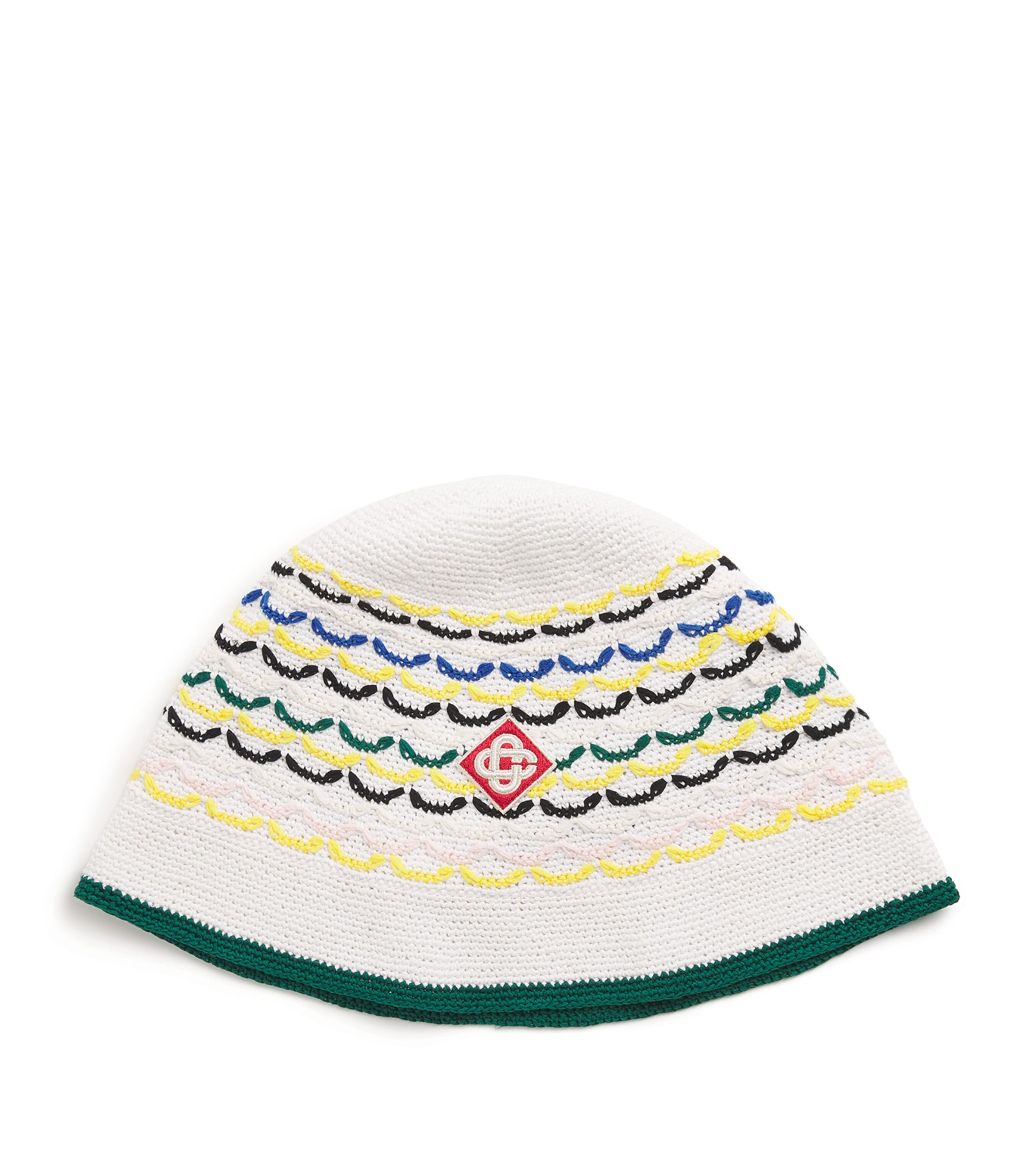 Casablanca White Cotton Tuck Stitch Hat | Harrods AU