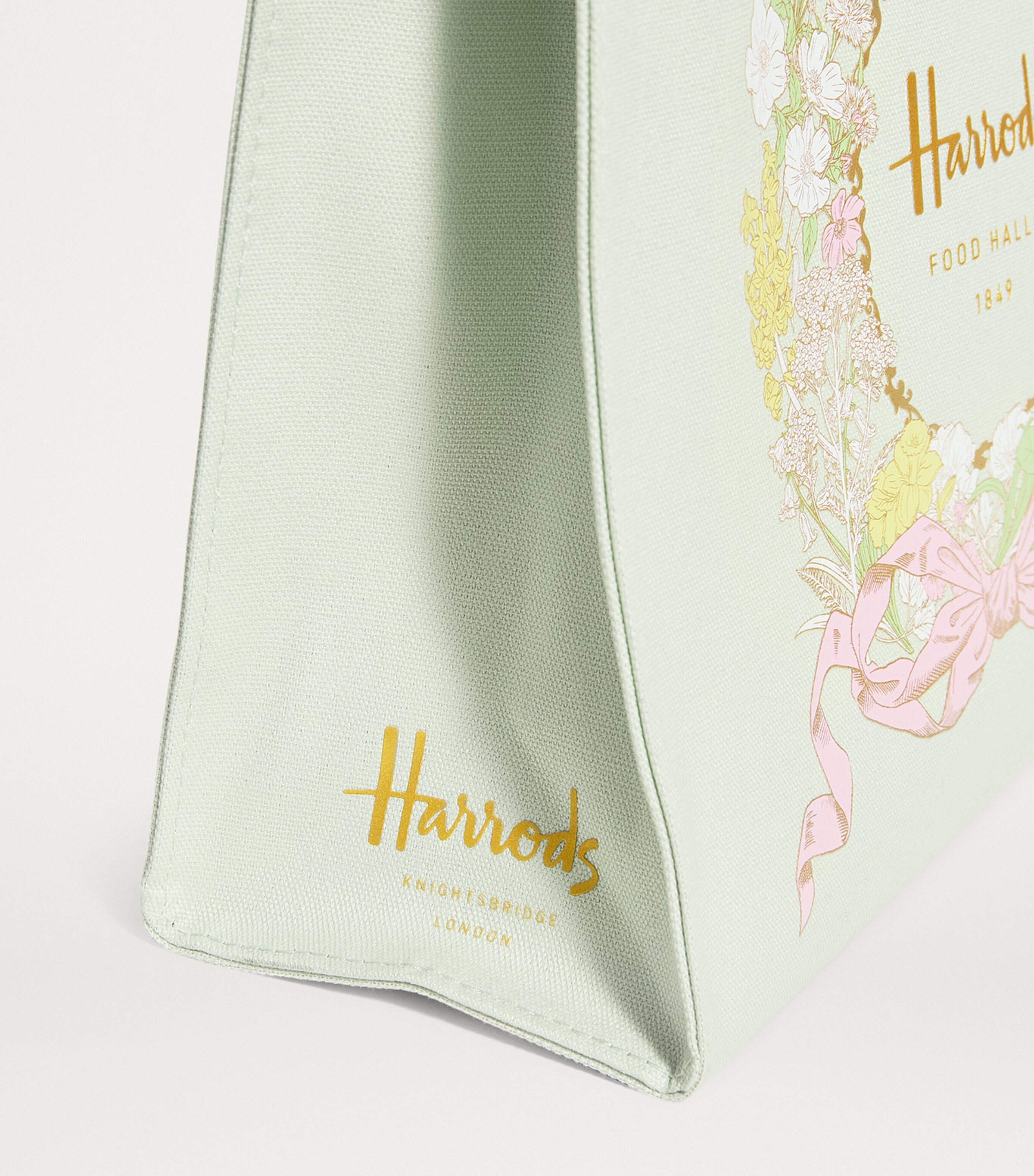 Harrods Green Small Spring Tote Bag | Harrods US