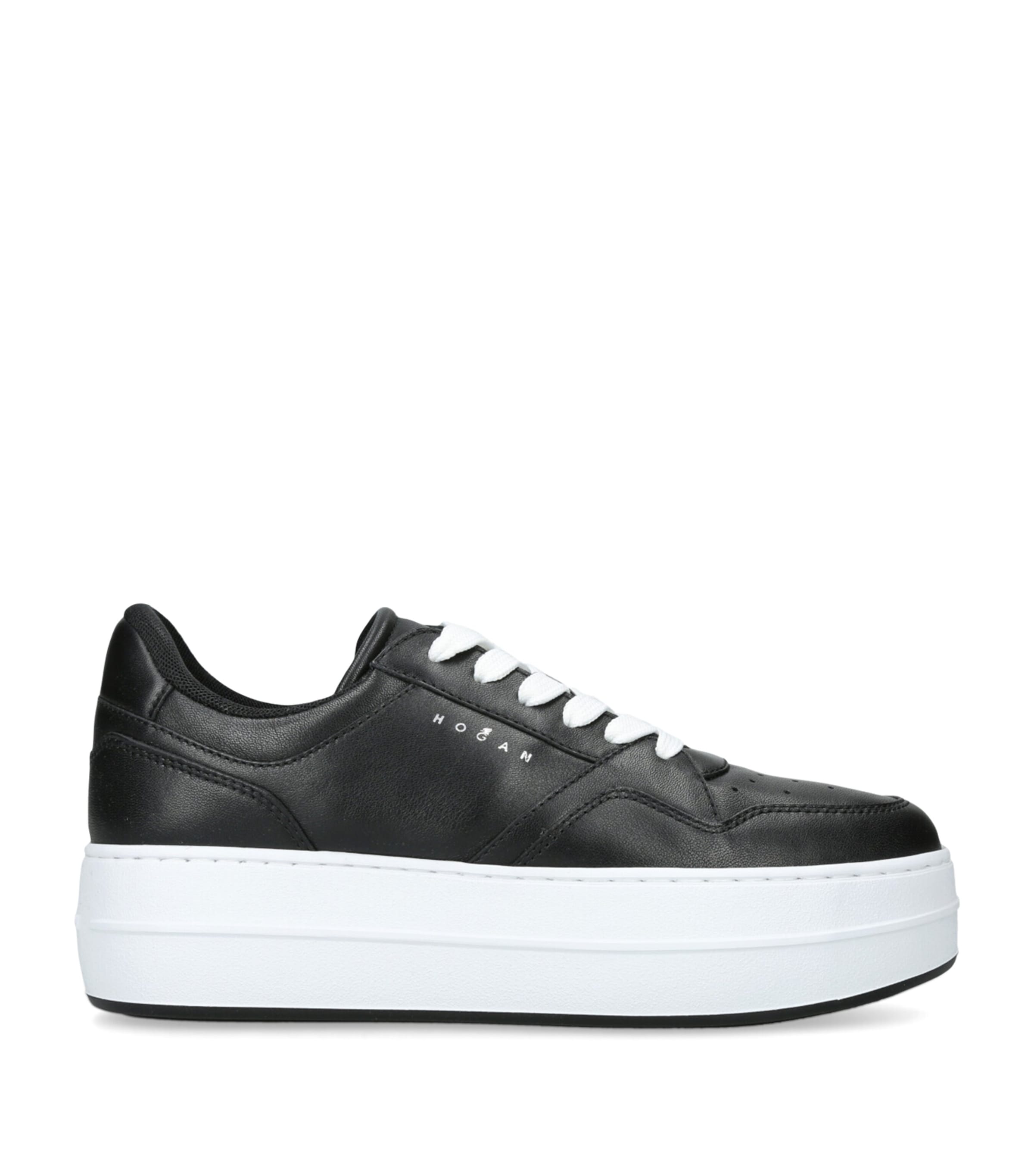 Hogan Black Leather Skyscraper Sneakers | Harrods US