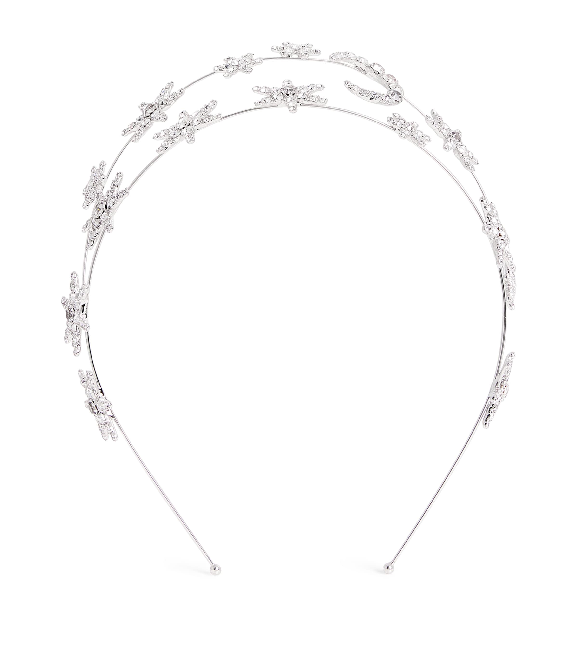 Jennifer Behr Silver Crystal Celestina Tiara | Harrods AU
