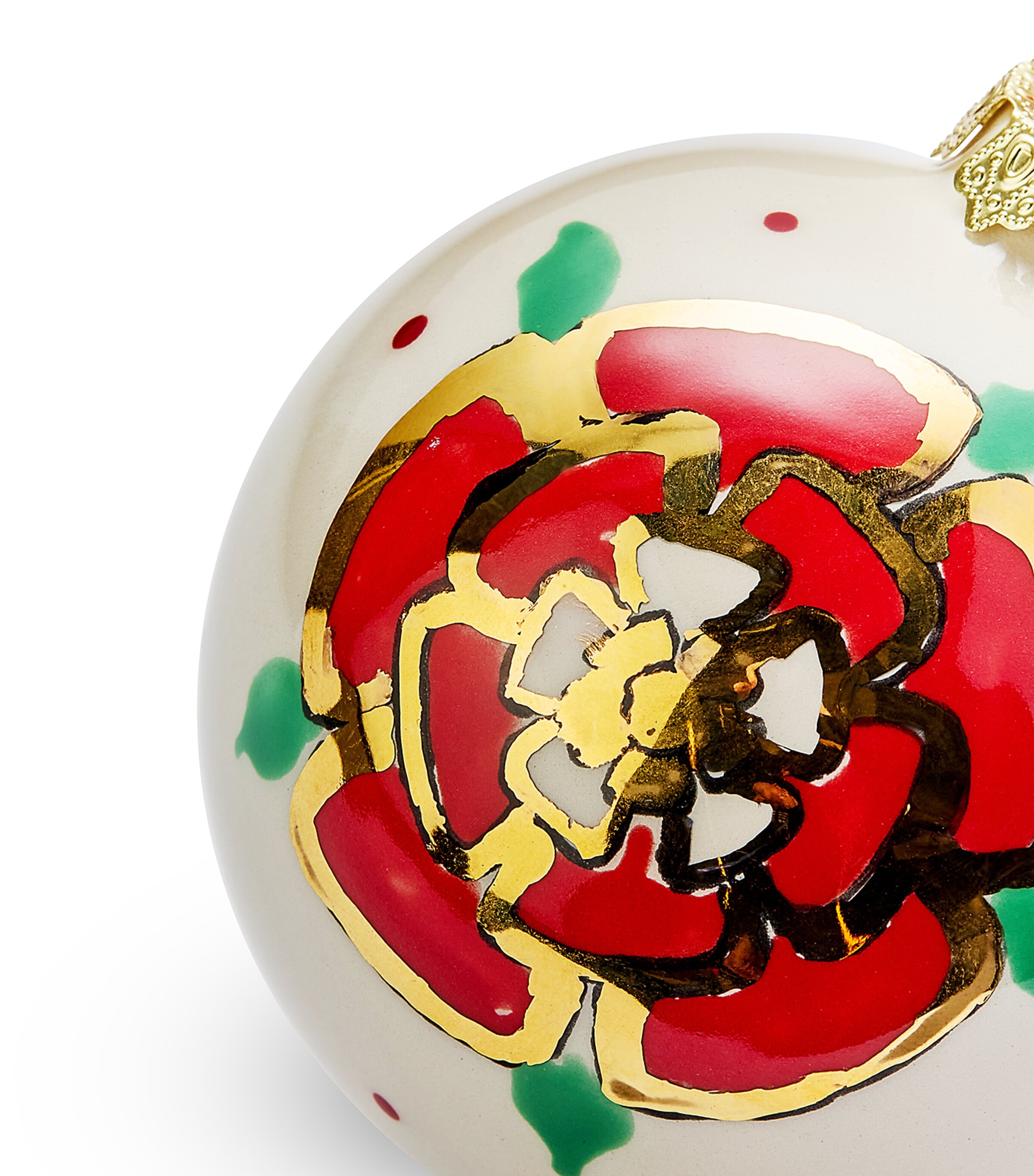 Jayne Redmond Ceramic Tudor Rose Bauble | Harrods HK