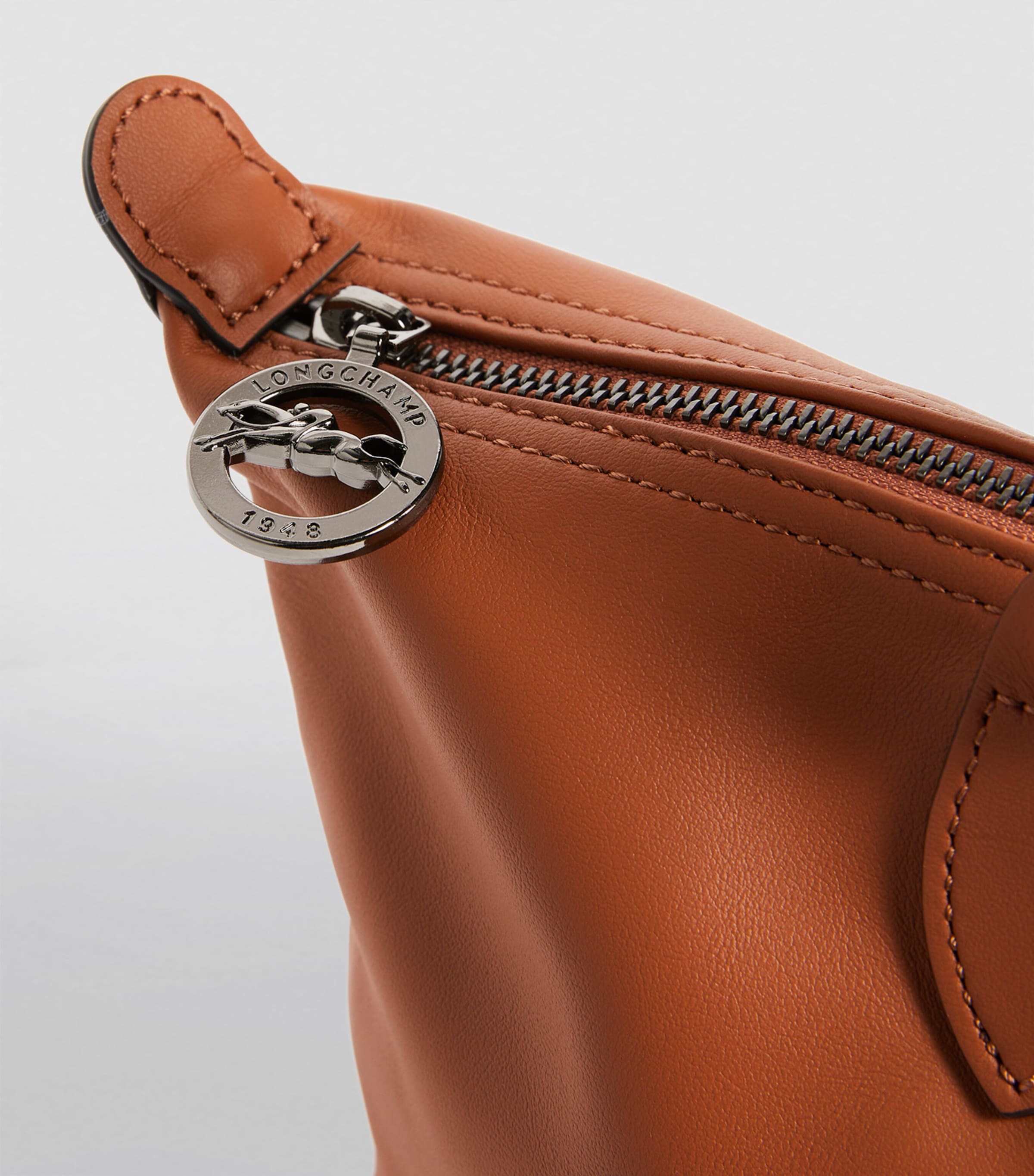 Longchamp Brown Medium Leather Le Pliage Xtra Tote Bag | Harrods UK