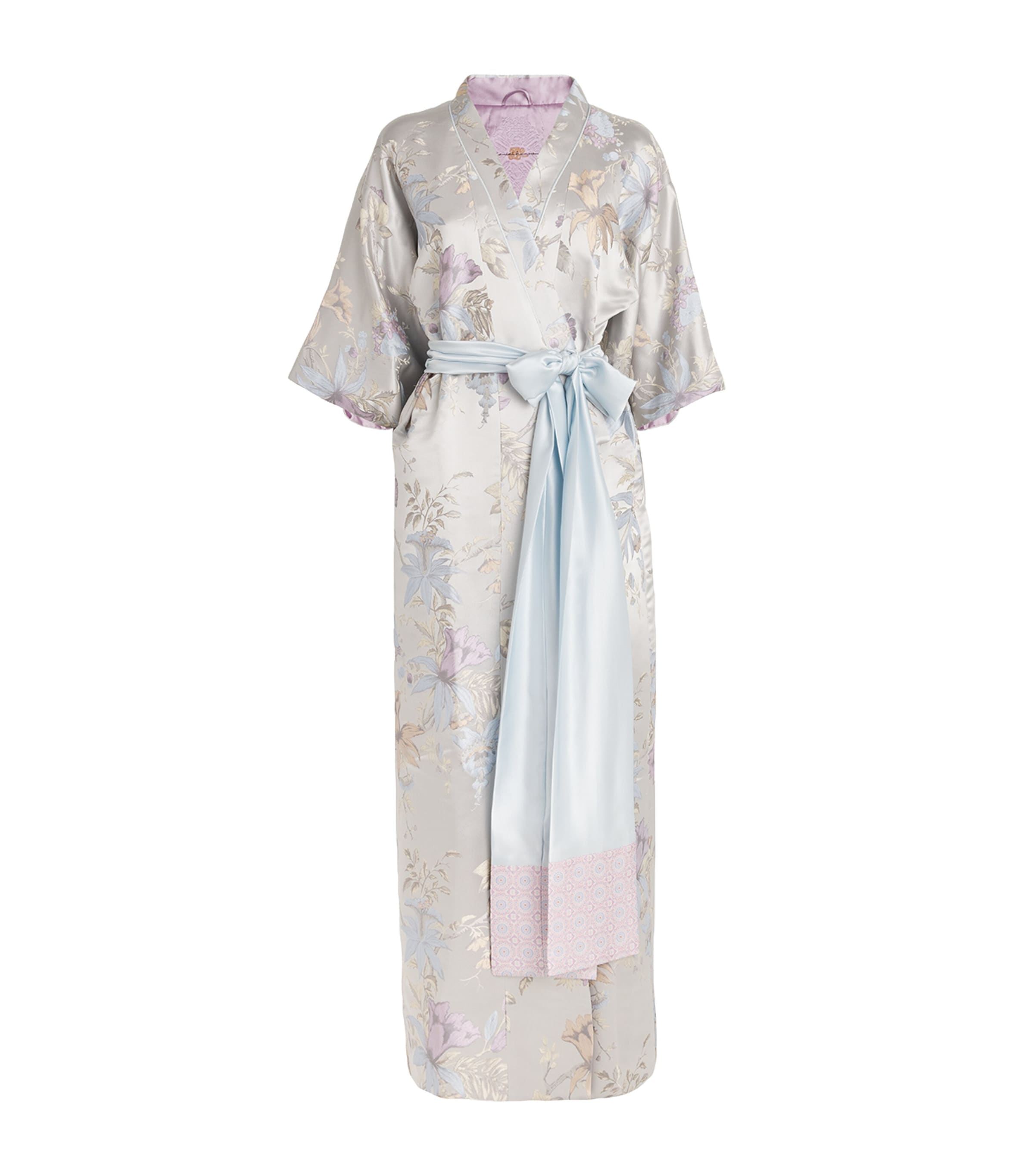 Daniel Hanson Multi Silk Floral Kimono | Harrods QA