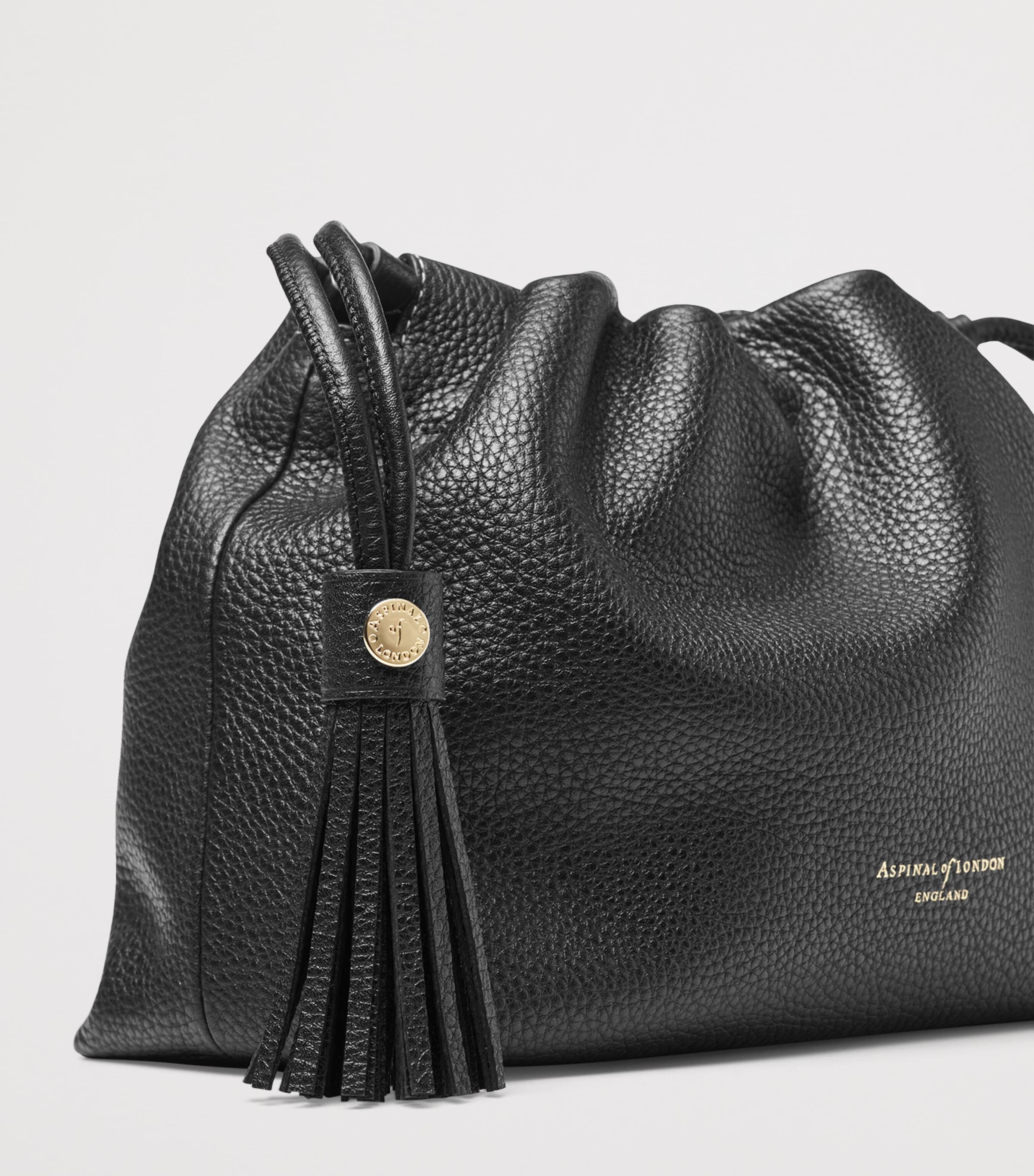 Aspinal Of London Black Large East West Hudson Cross-Body Pouch ...