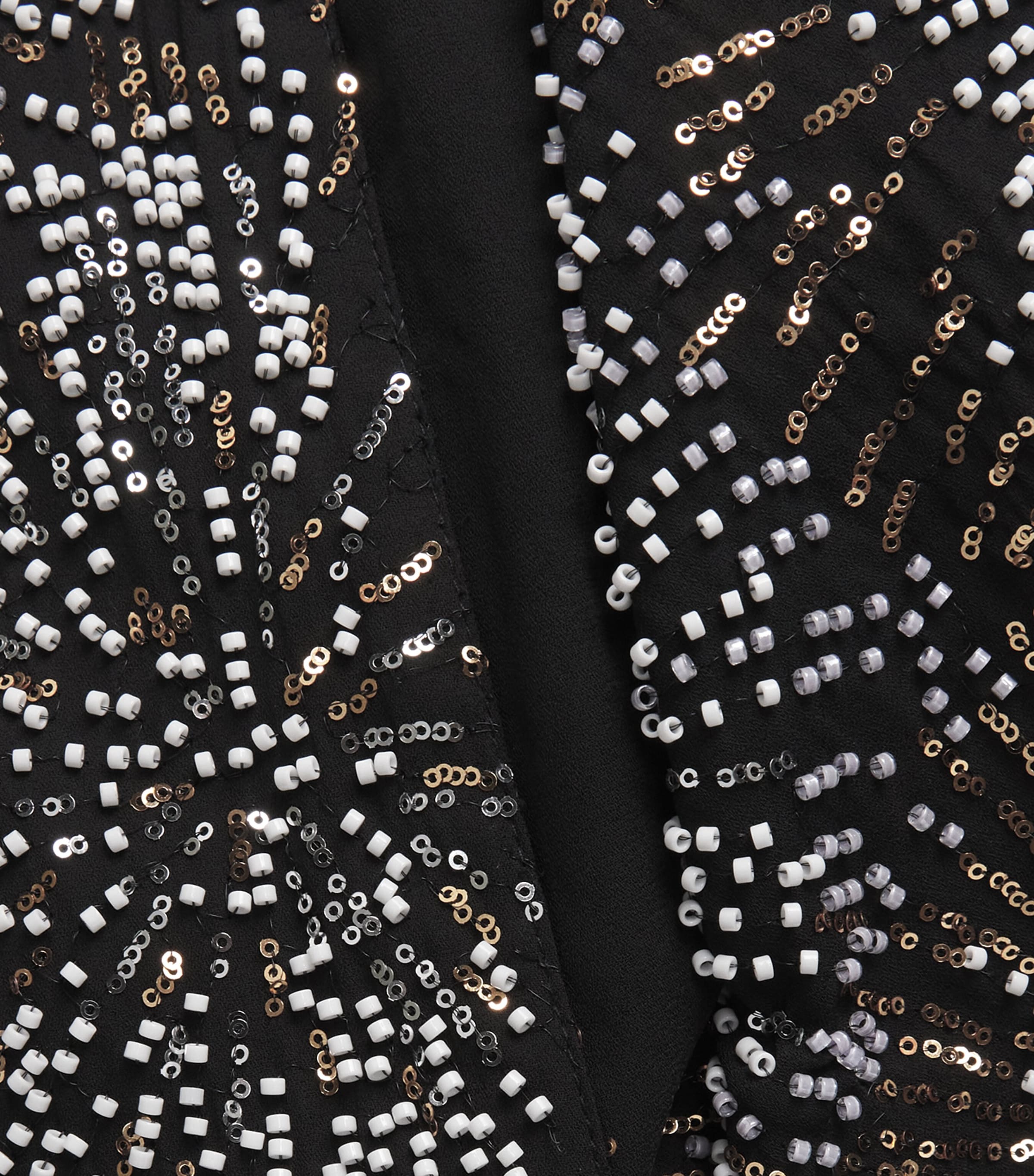 Paco Rabanne Black Sequinned Cape Gown | Harrods AU