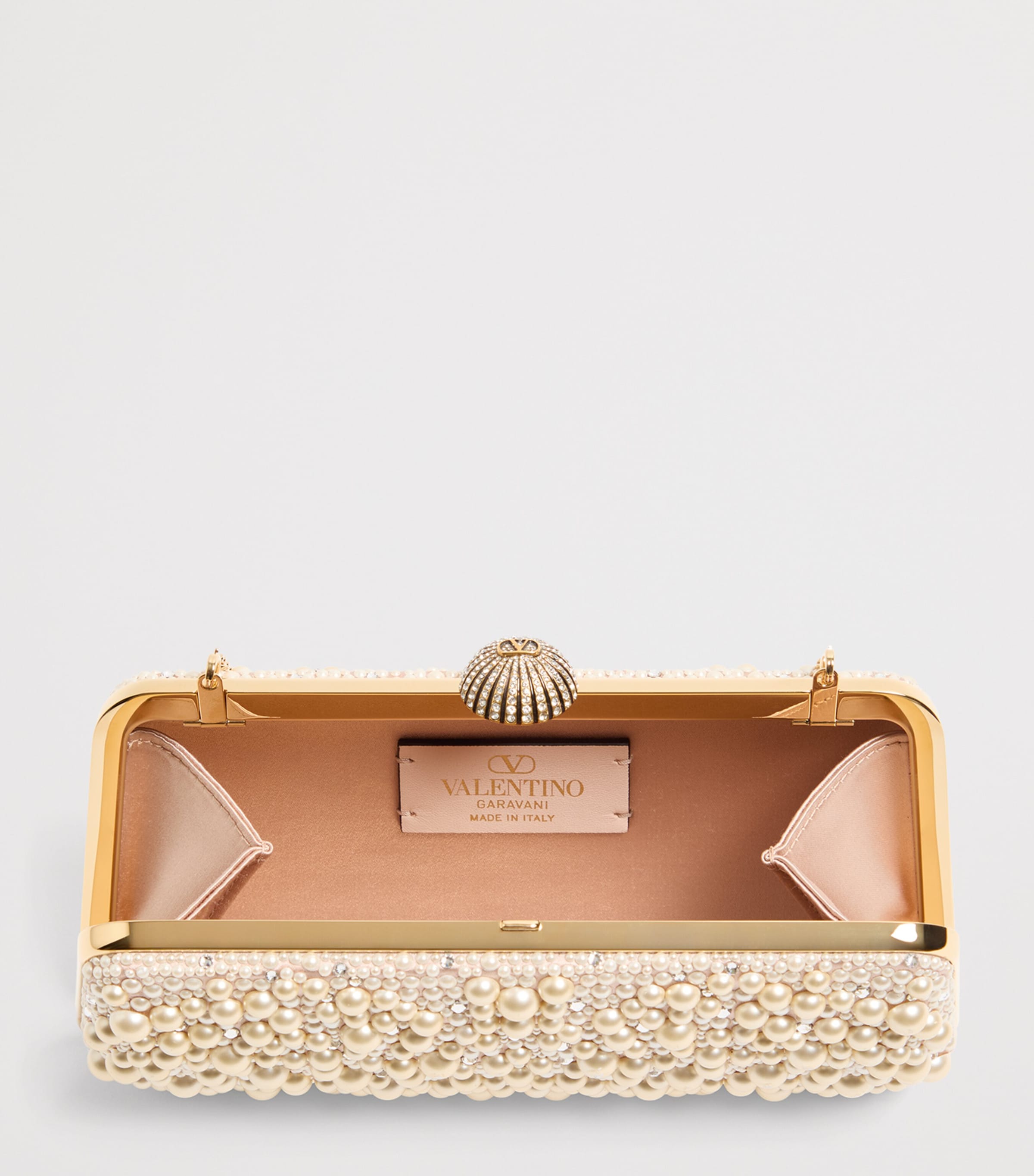 Valentino Garavani Ivory Beaded Carry Secrets Clutch Bag | Harrods CA