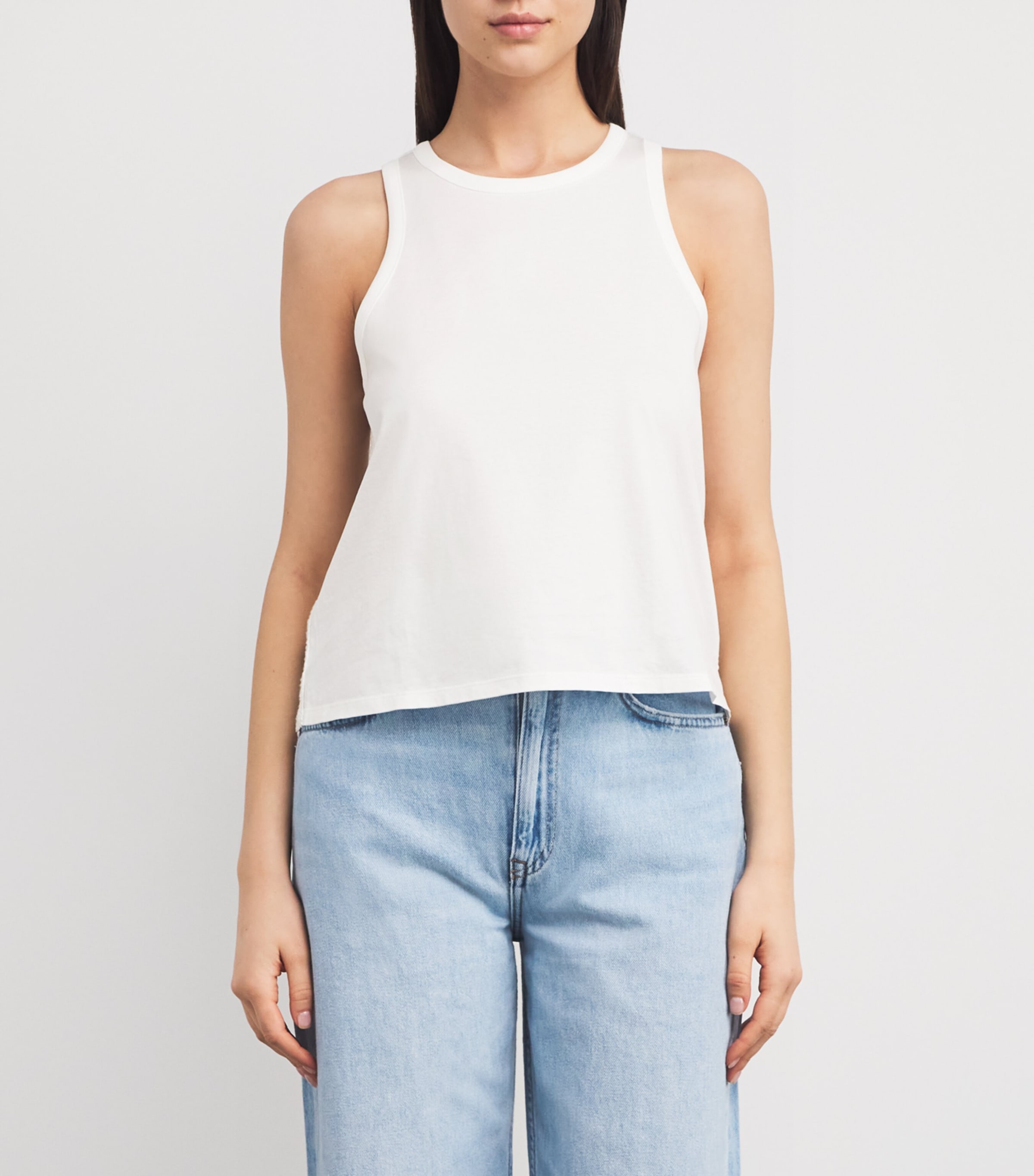 Maje White Cotton Crochet-Back Tank Top | Harrods US