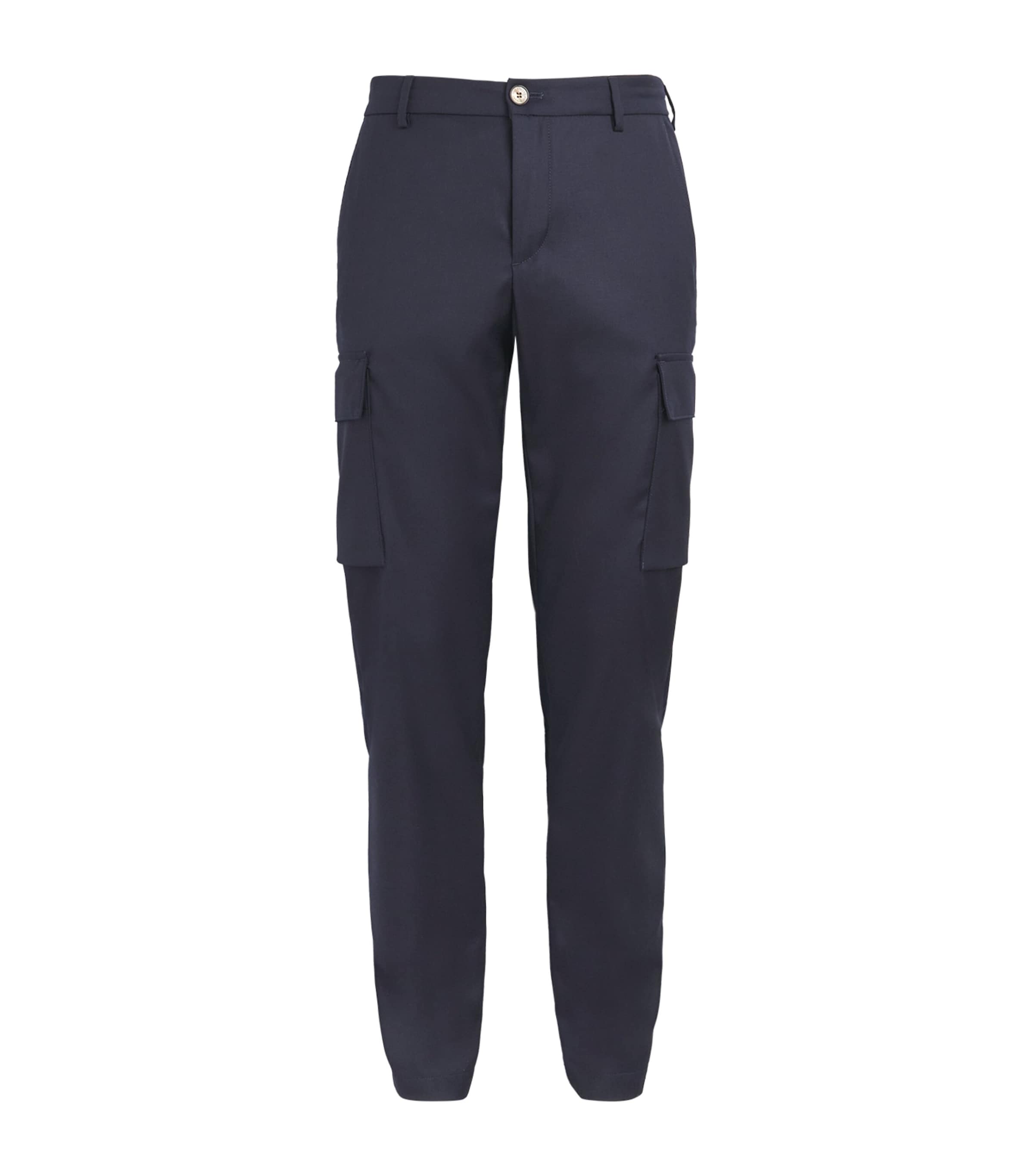 Paul & Shark Blue Virgin Wool Cargo Trousers | Harrods HK