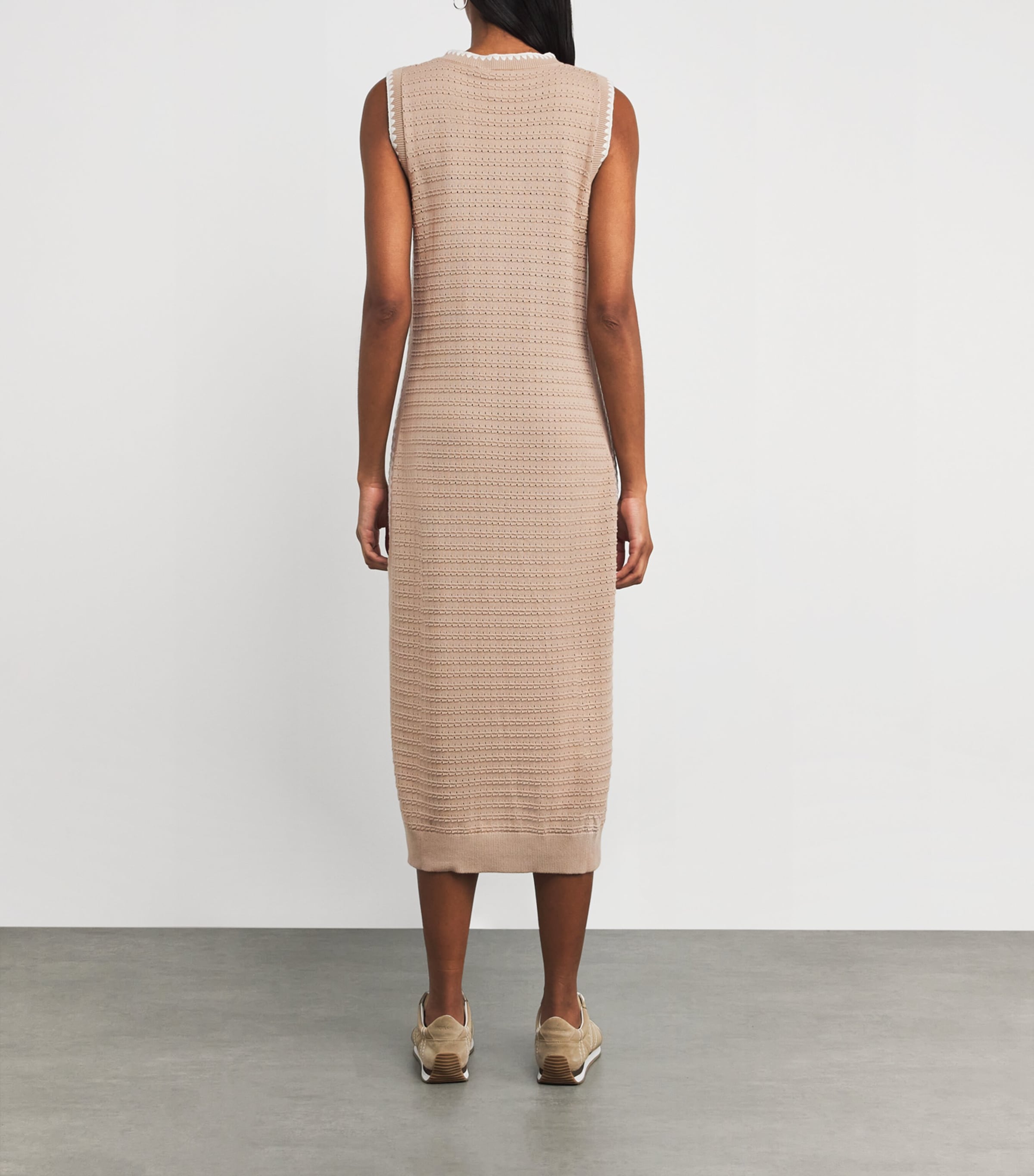 Varley Brown Knitted Dwight Midi Dress | Harrods US