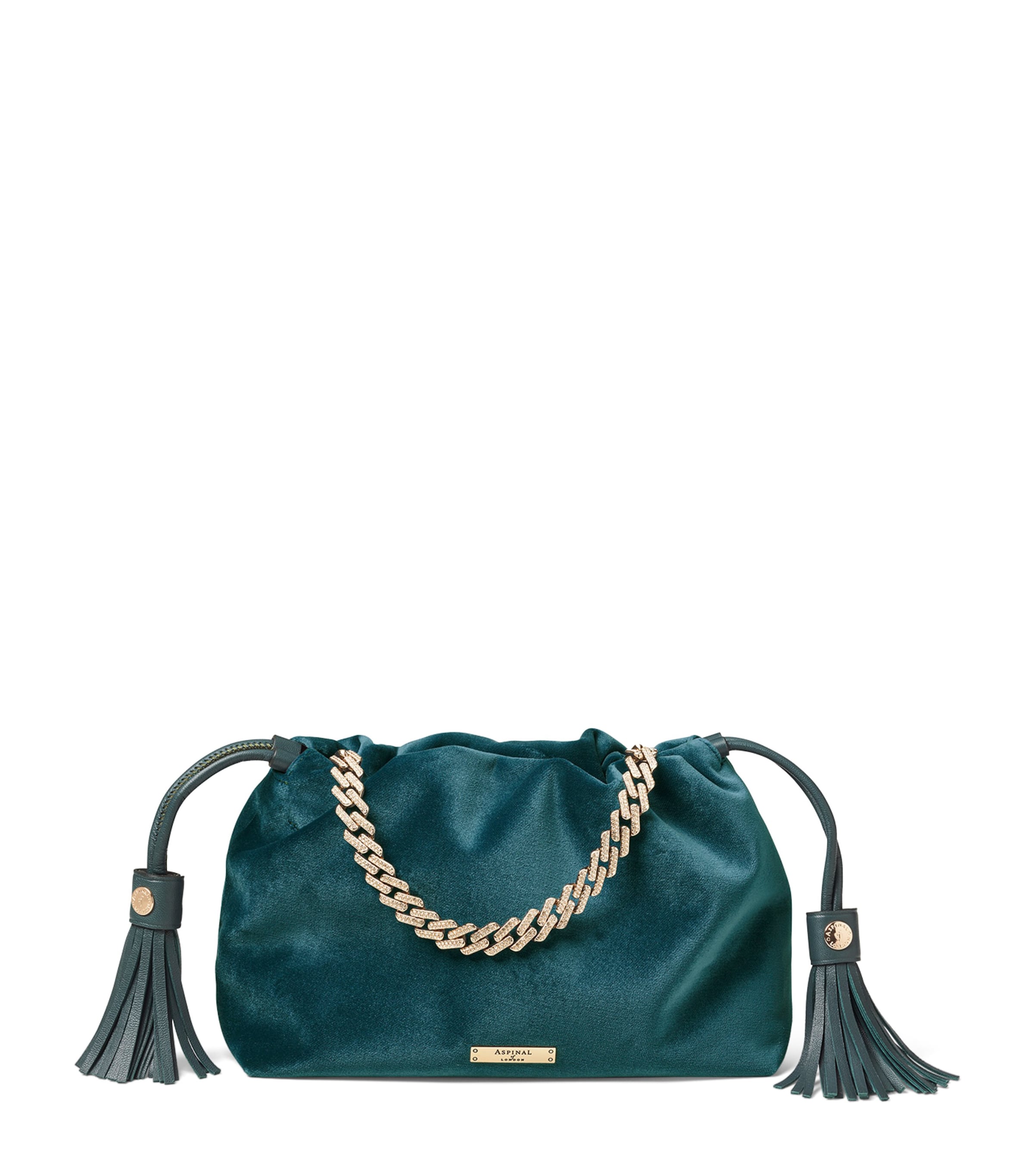 Aspinal Of London Blue Velvet Freida Top-Handle Bag | Harrods SE