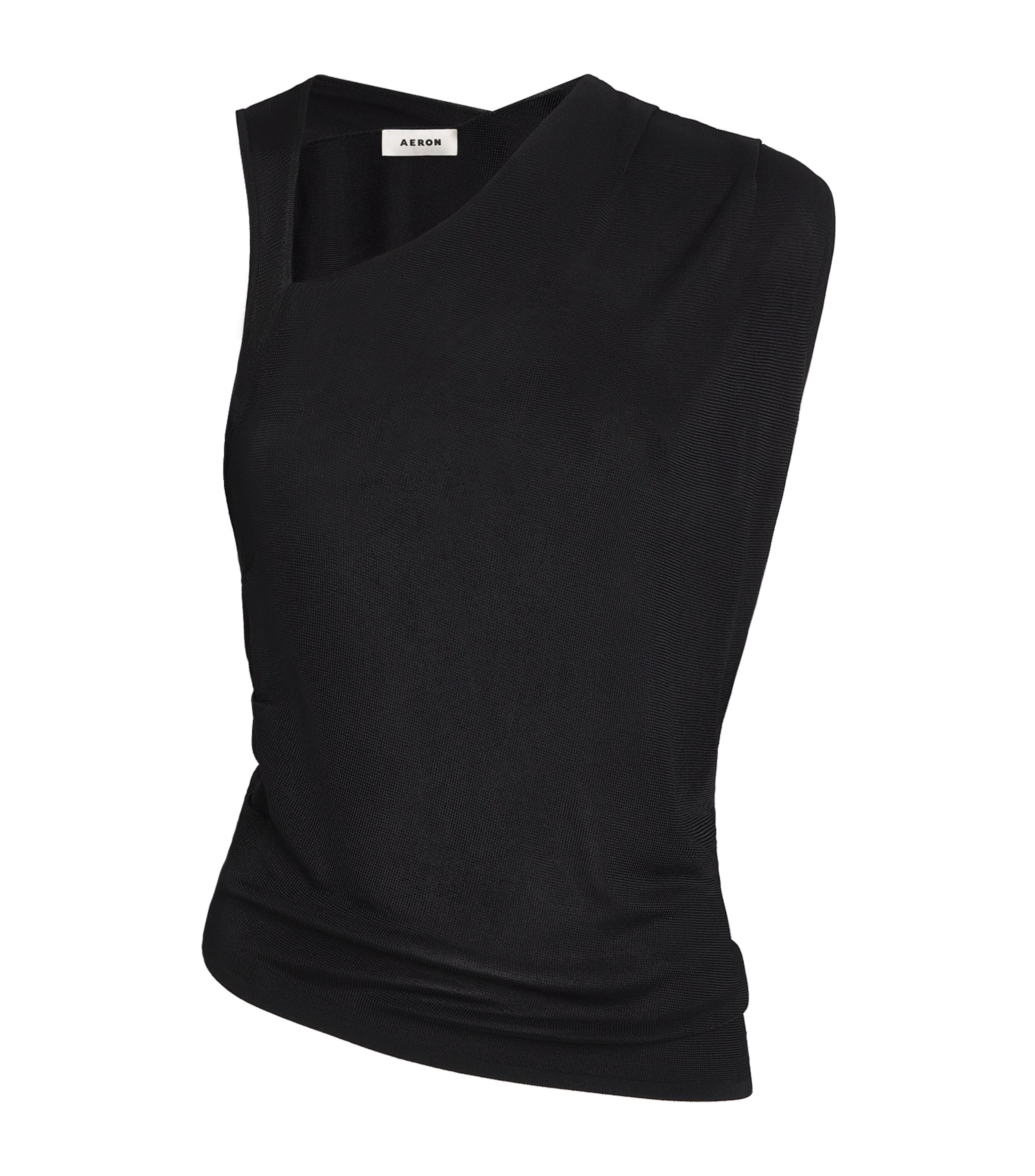 Aeron Black Knitted Asymmetric Top | Harrods FR
