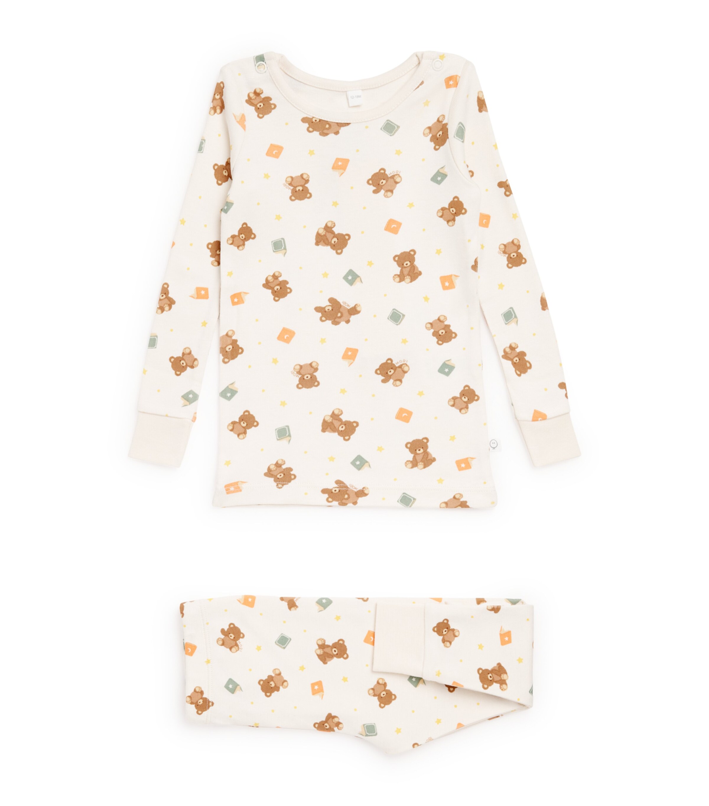MORI Ivory Organic Cotton-Bamboo Teddy Bear Pyjamas (12-36 Months ...
