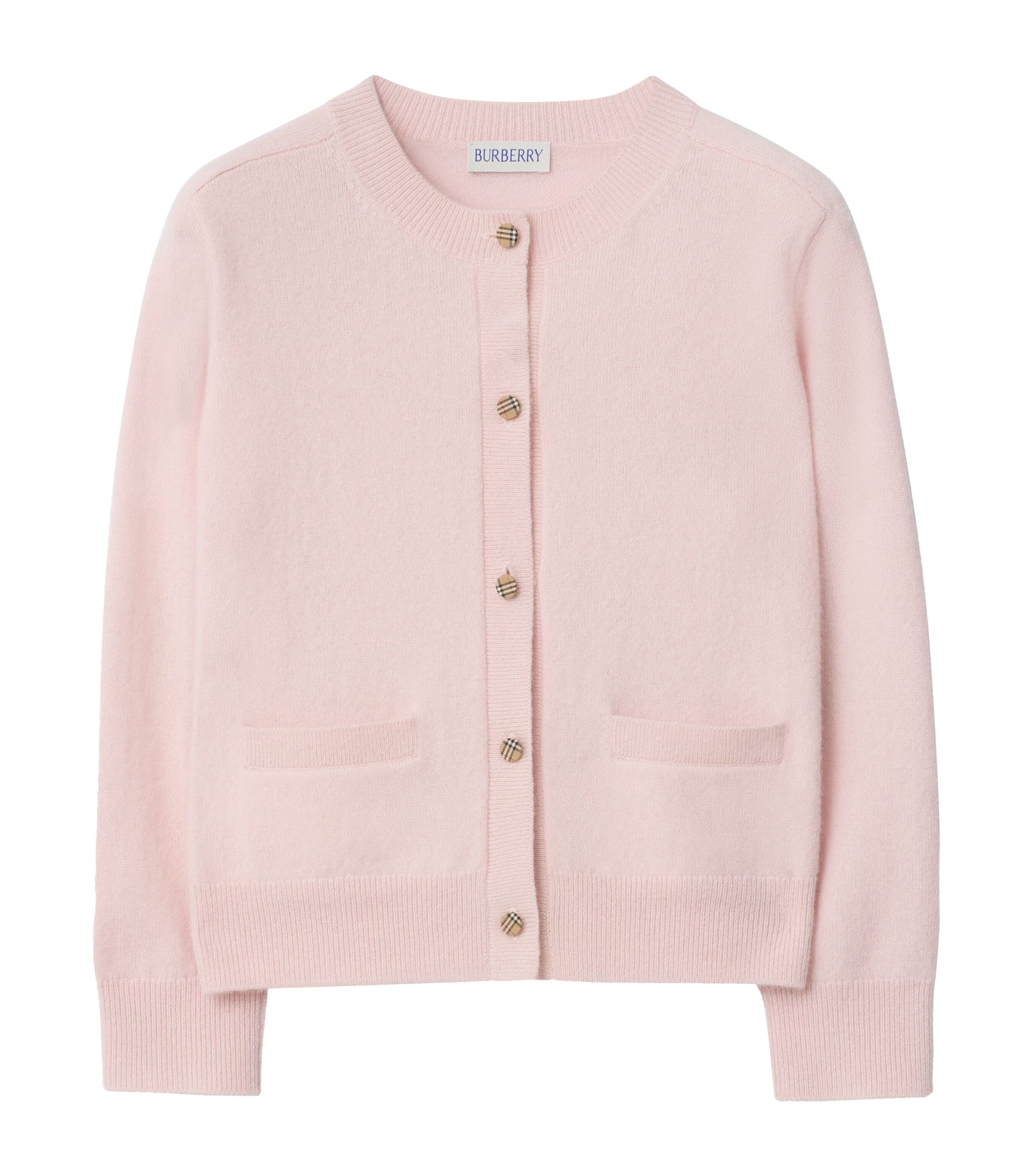 Burberry Kids Pink Wool-Cashmere Cardigan (3-12 Years) | Harrods UK