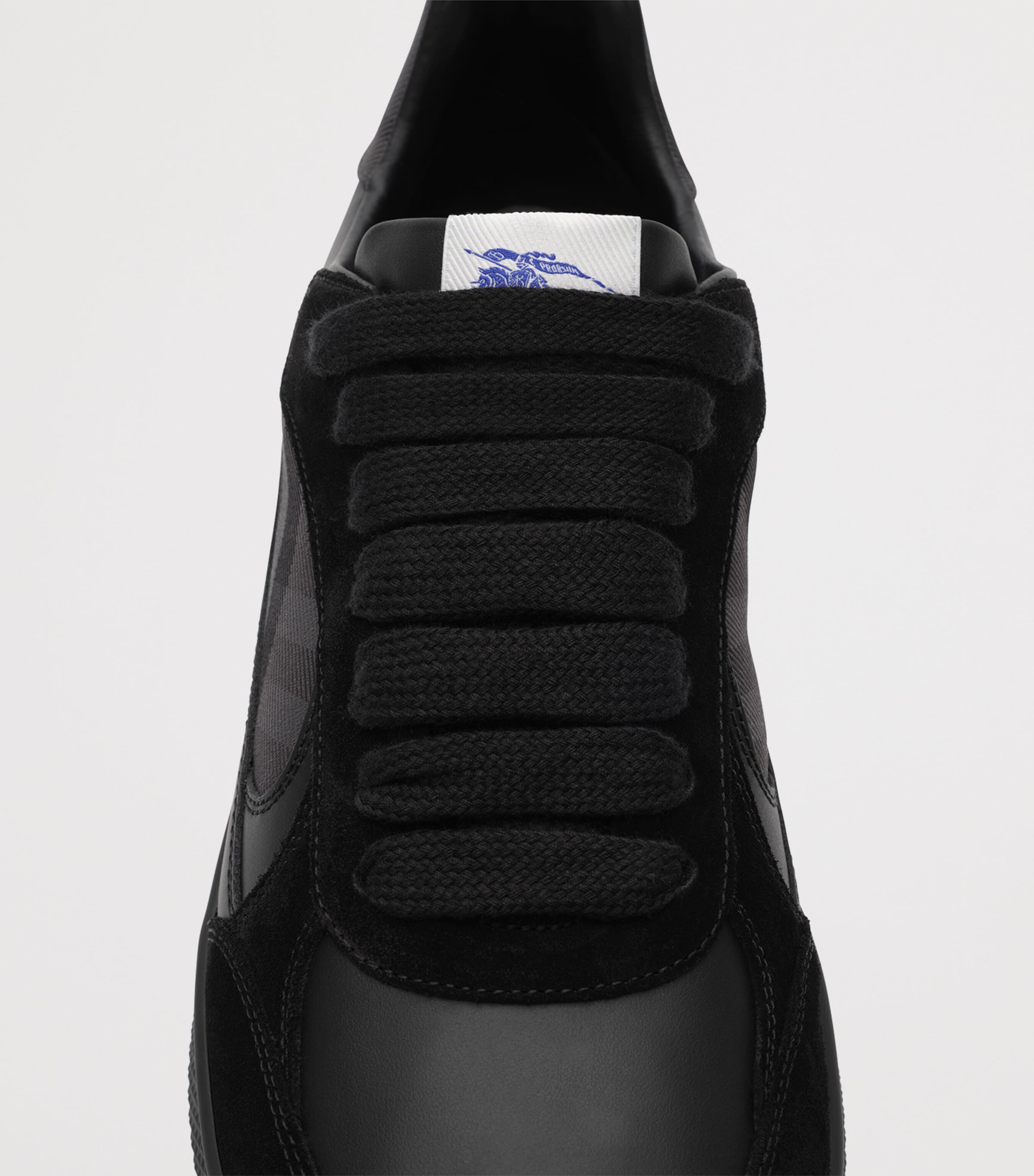 Burberry Black Leather Check Terrace Sneakers | Harrods IN