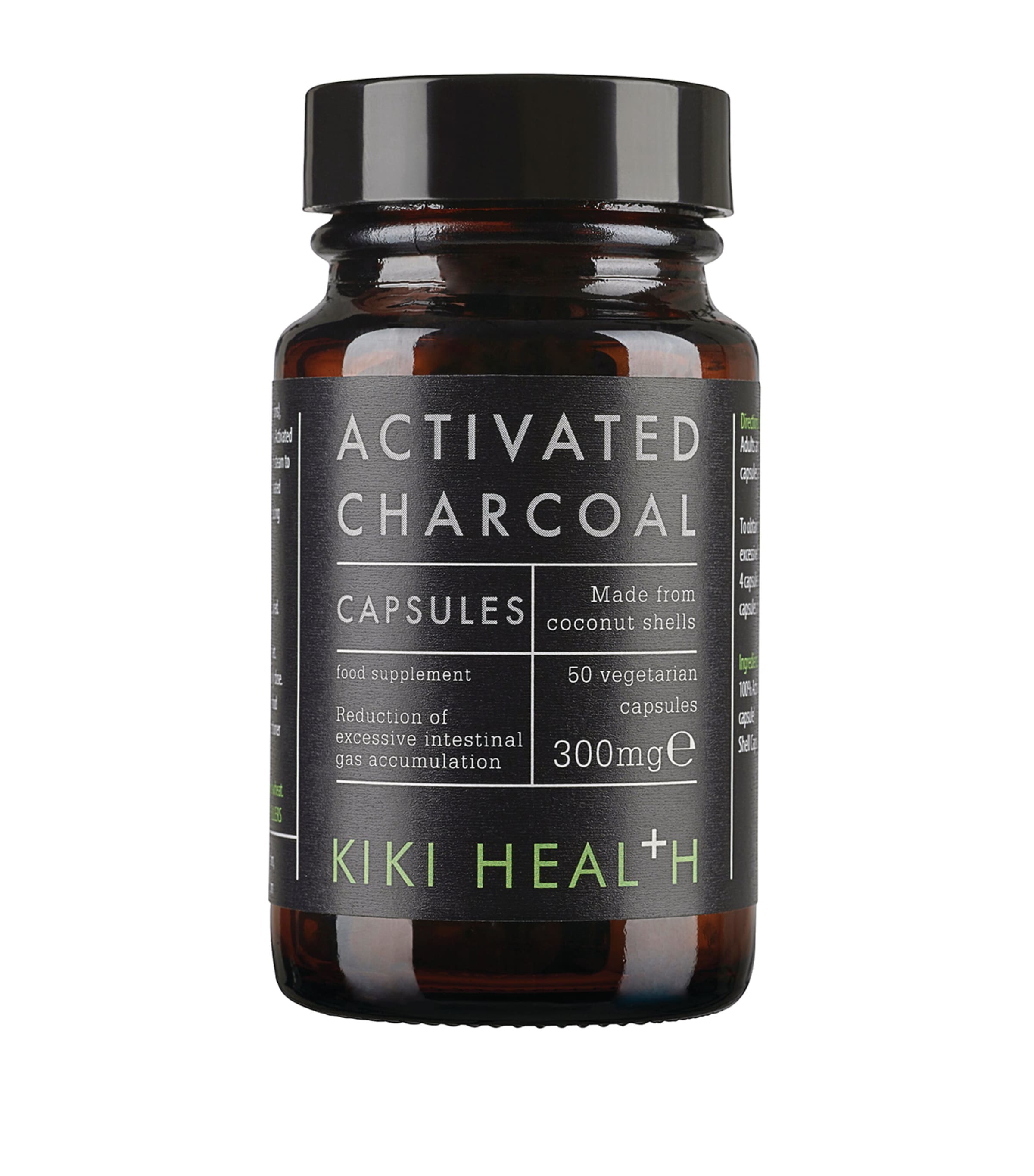 Kiki Heal+H Activated Charcoal Vegicaps (50 Capsules) | Harrods US