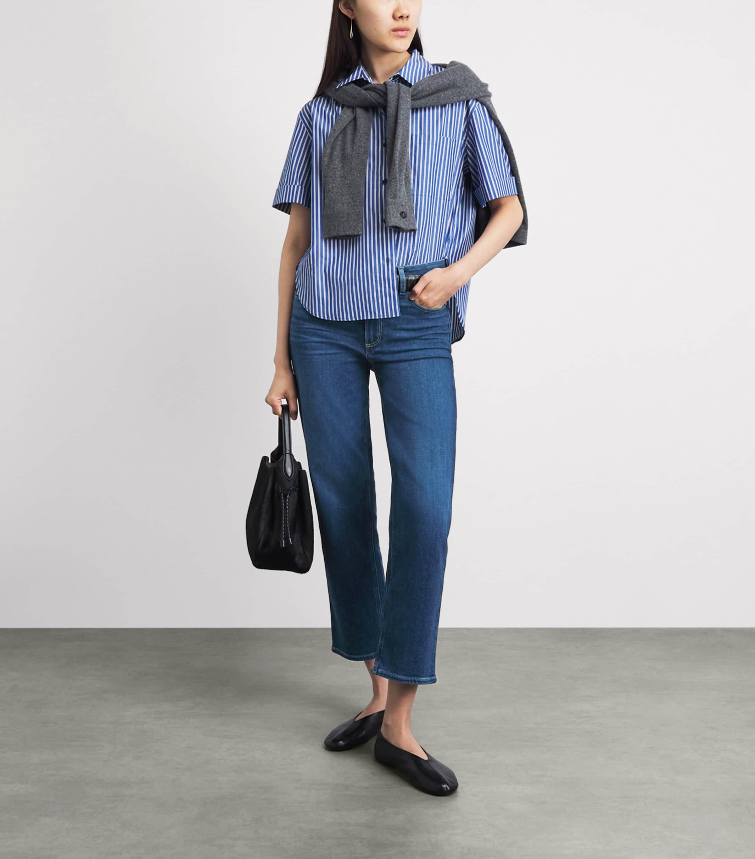 PAIGE Blue Mason Ankle Straight Jeans | Harrods CA