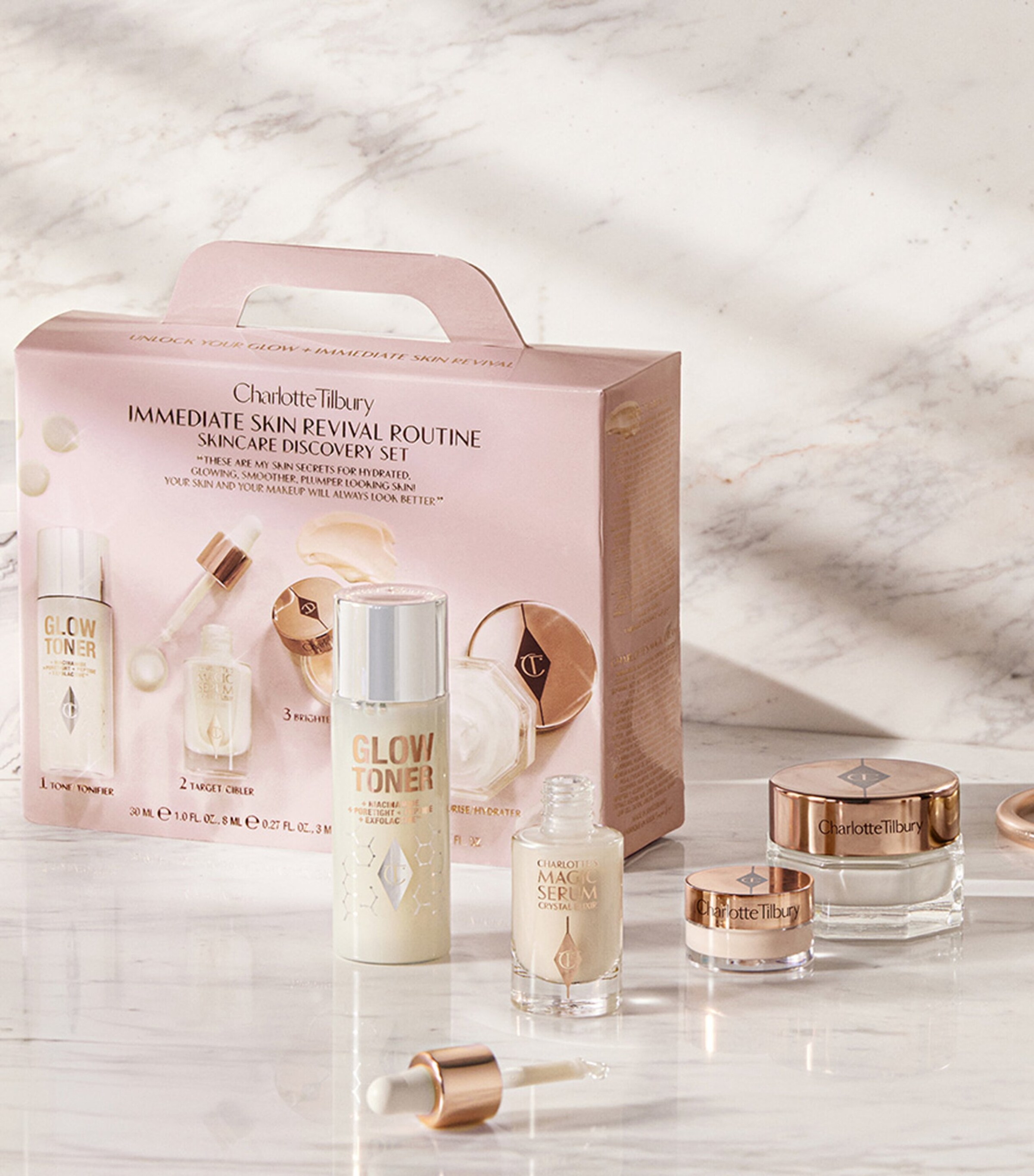 Charlotte Tilbury Immediate Skin Revival Routine Discovery Set (Worth £ ...
