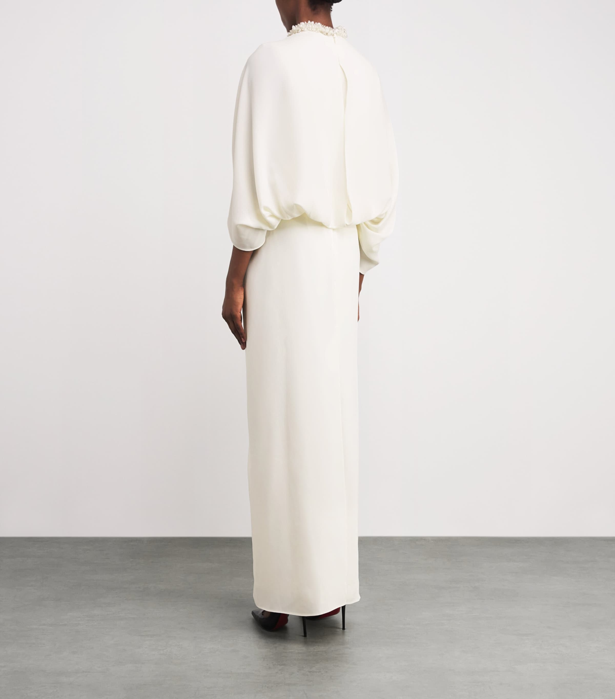 Simkhai Ivory Crepe Annette Cape Gown | Harrods NL