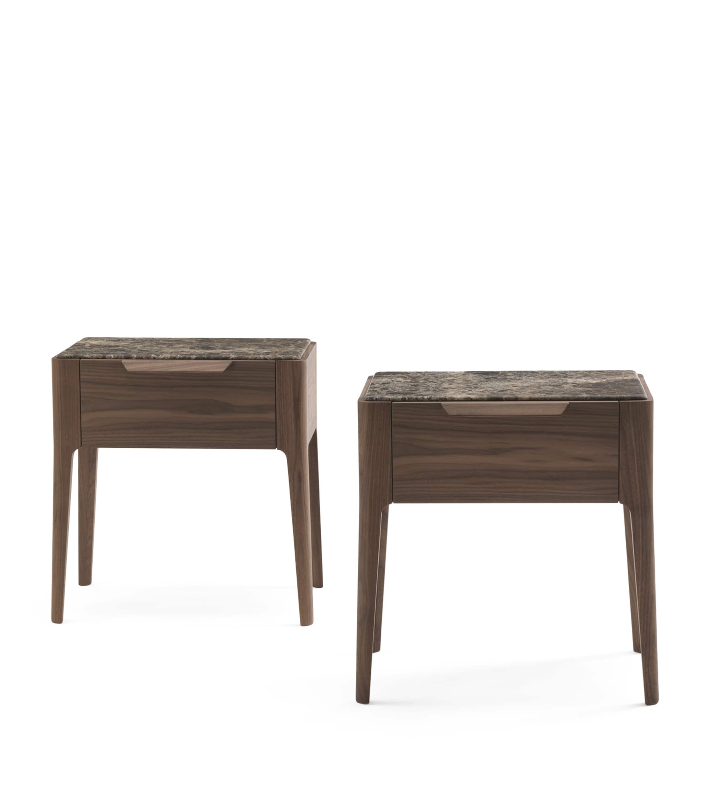Porada Walnut Ziggy Bedside Table | Harrods US
