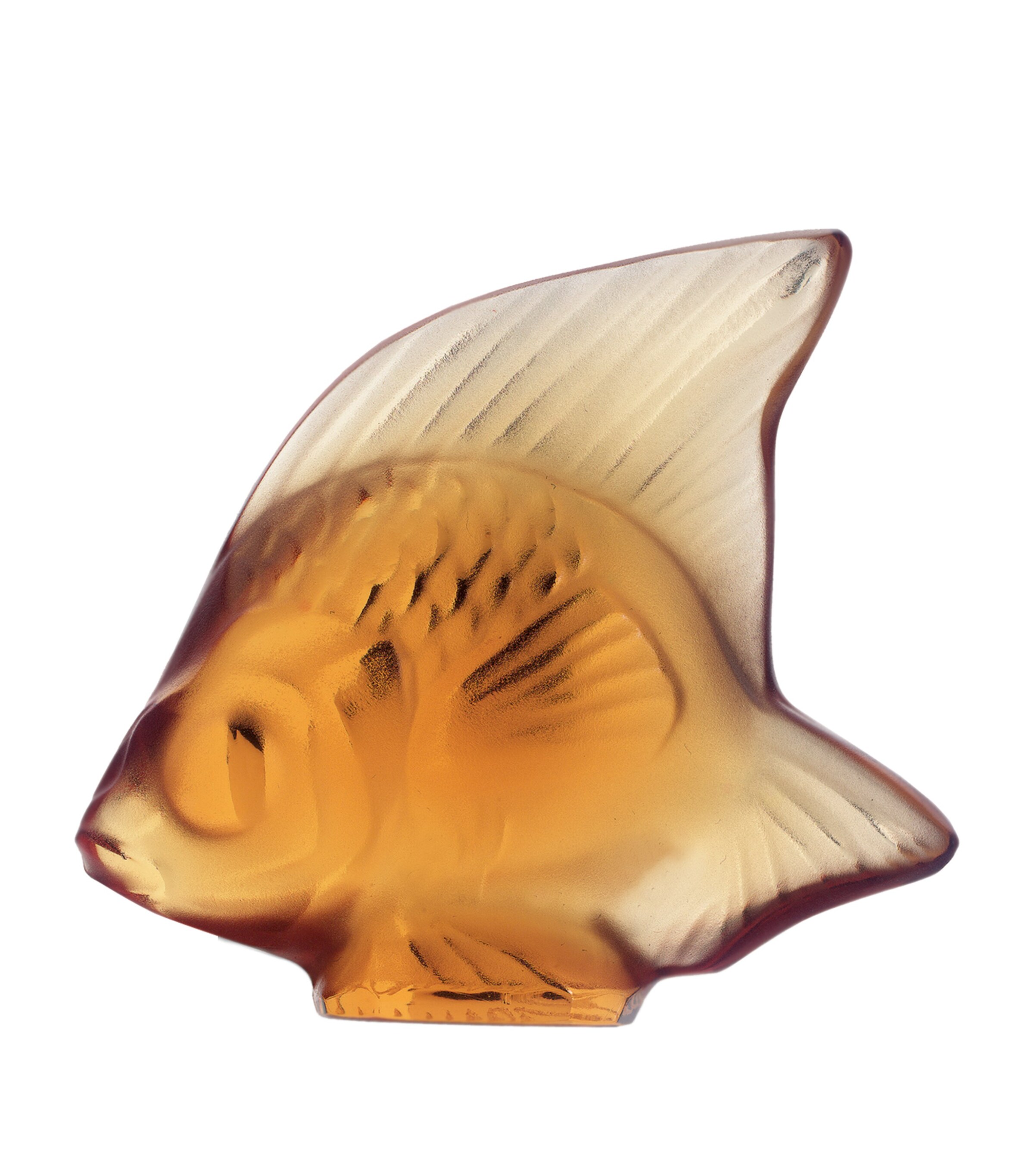 Lalique Orange Fighting Fish Ornament | Harrods UK
