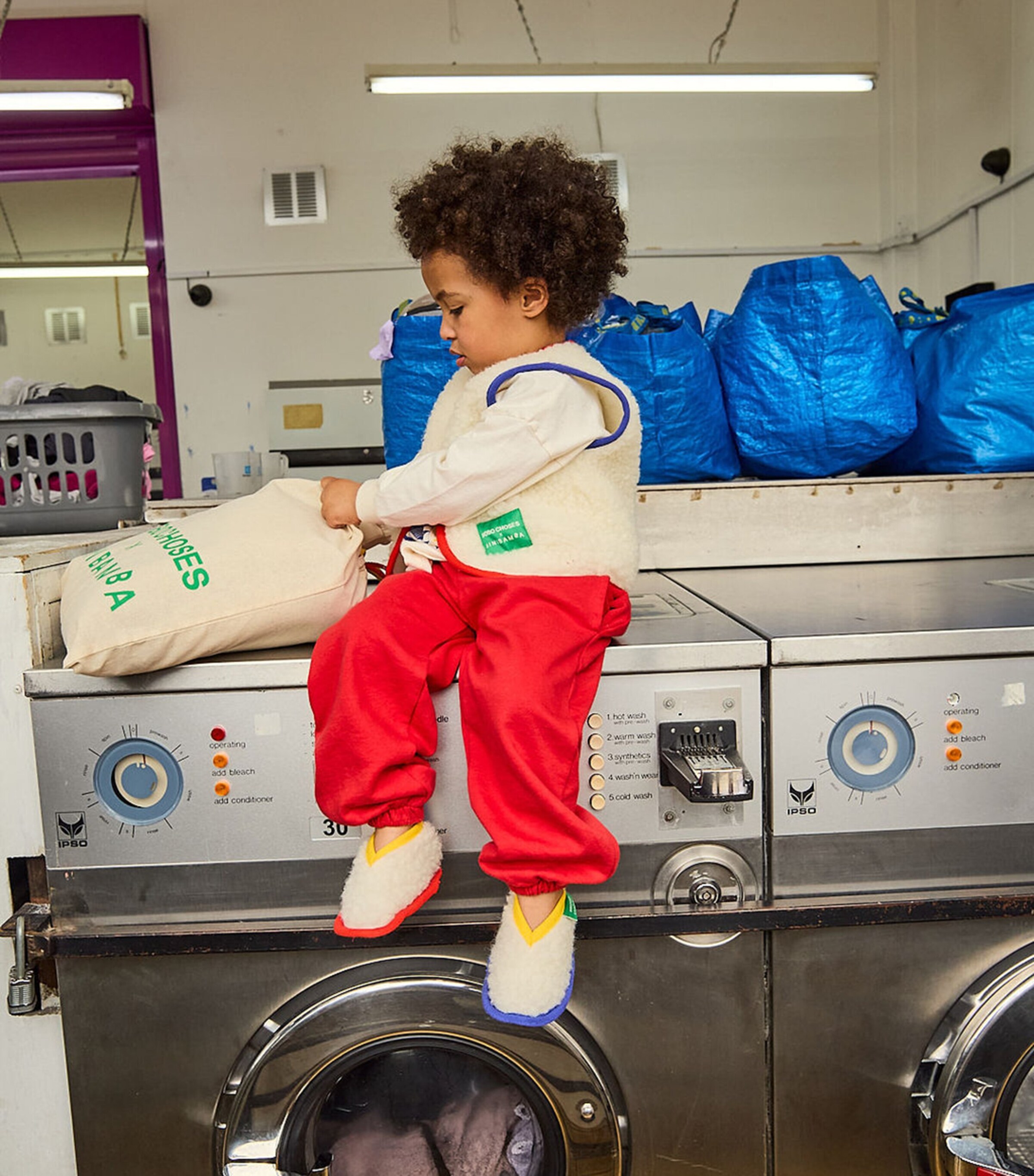 Binibamba Ivory x Bobo Choses Merino Wool Snugglevest | Harrods CA