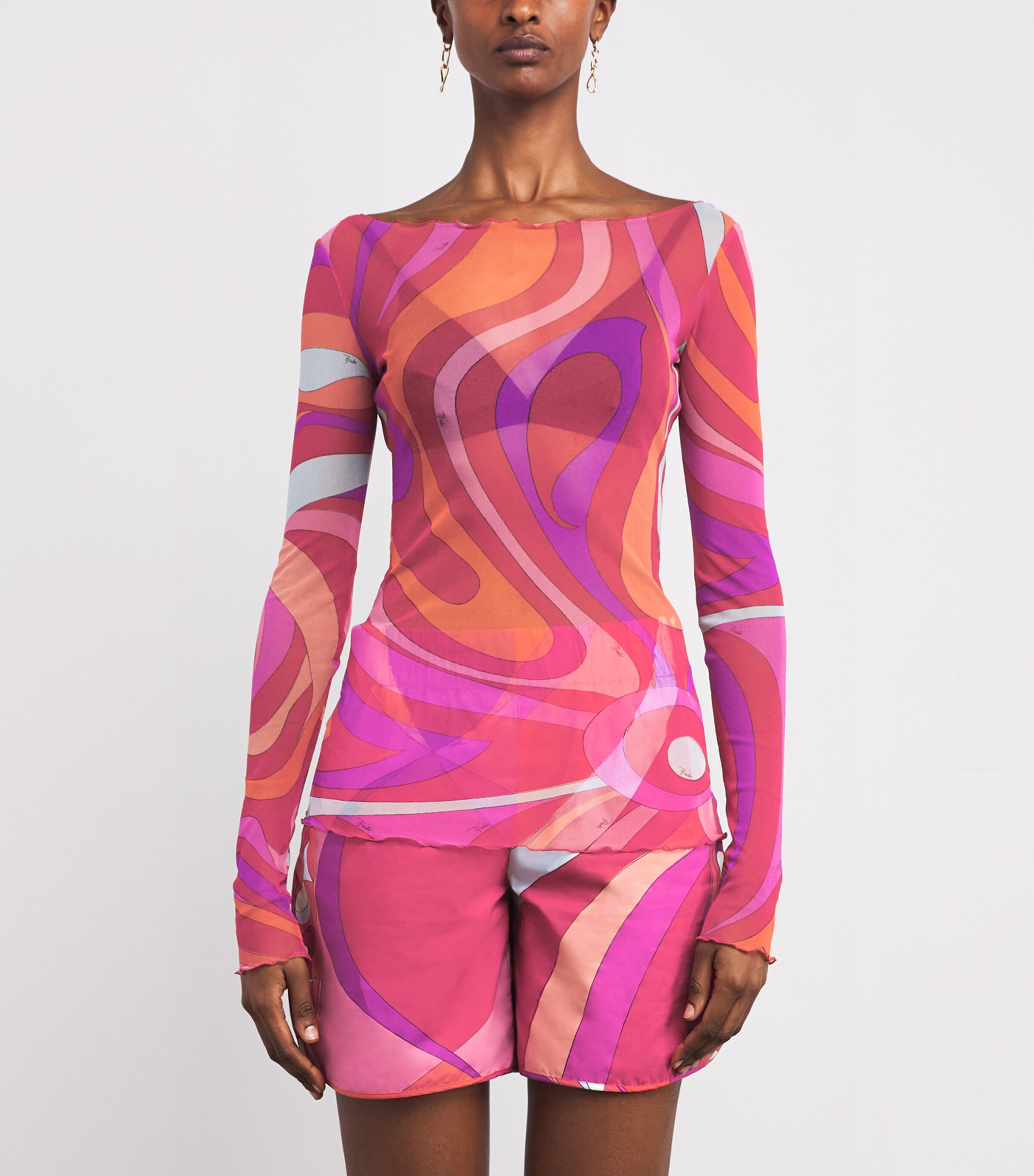 PUCCI Multi Mesh Printed Top | Harrods HK