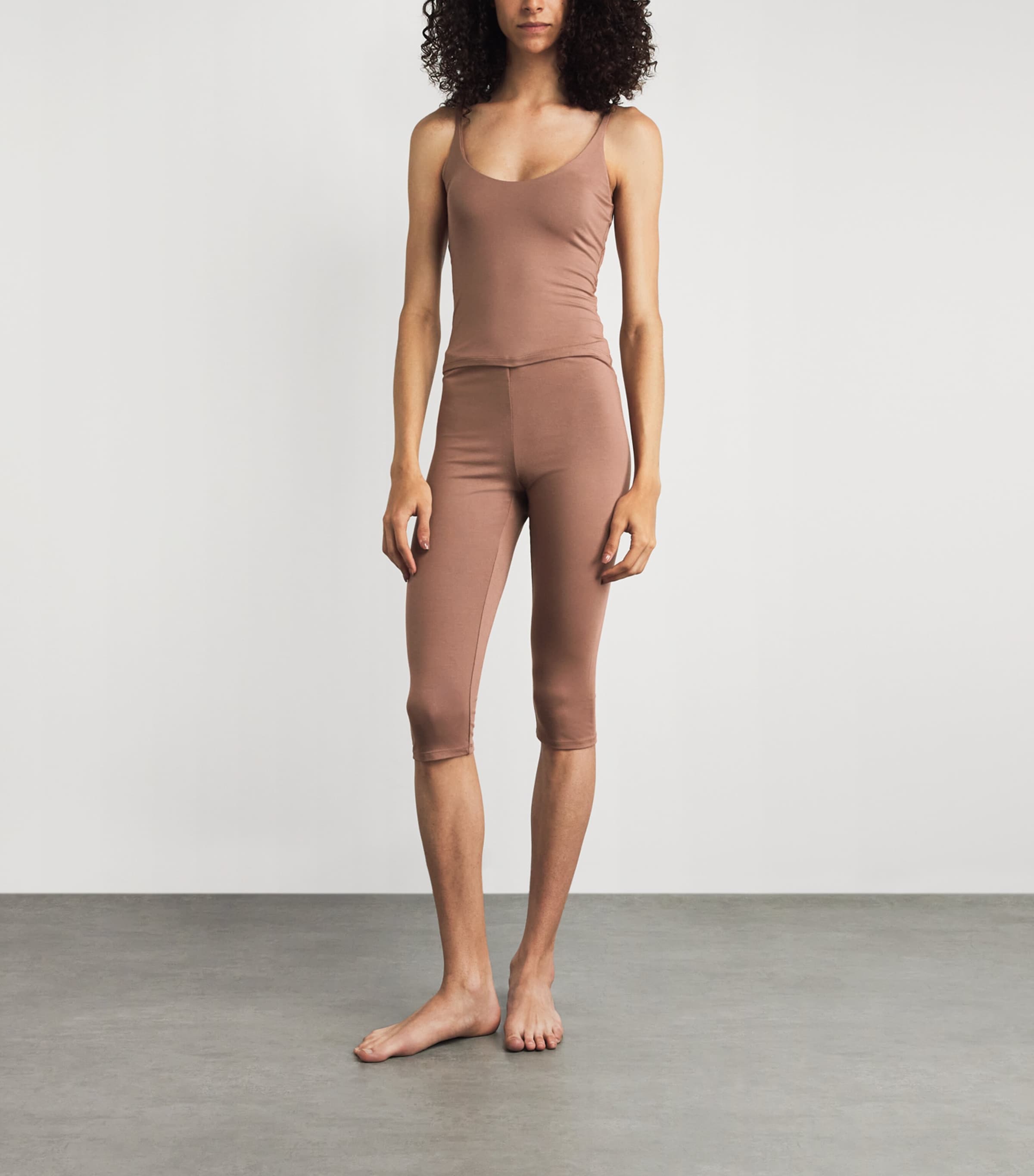 Skims Brown Smooth Layers Cami Top | Harrods AU