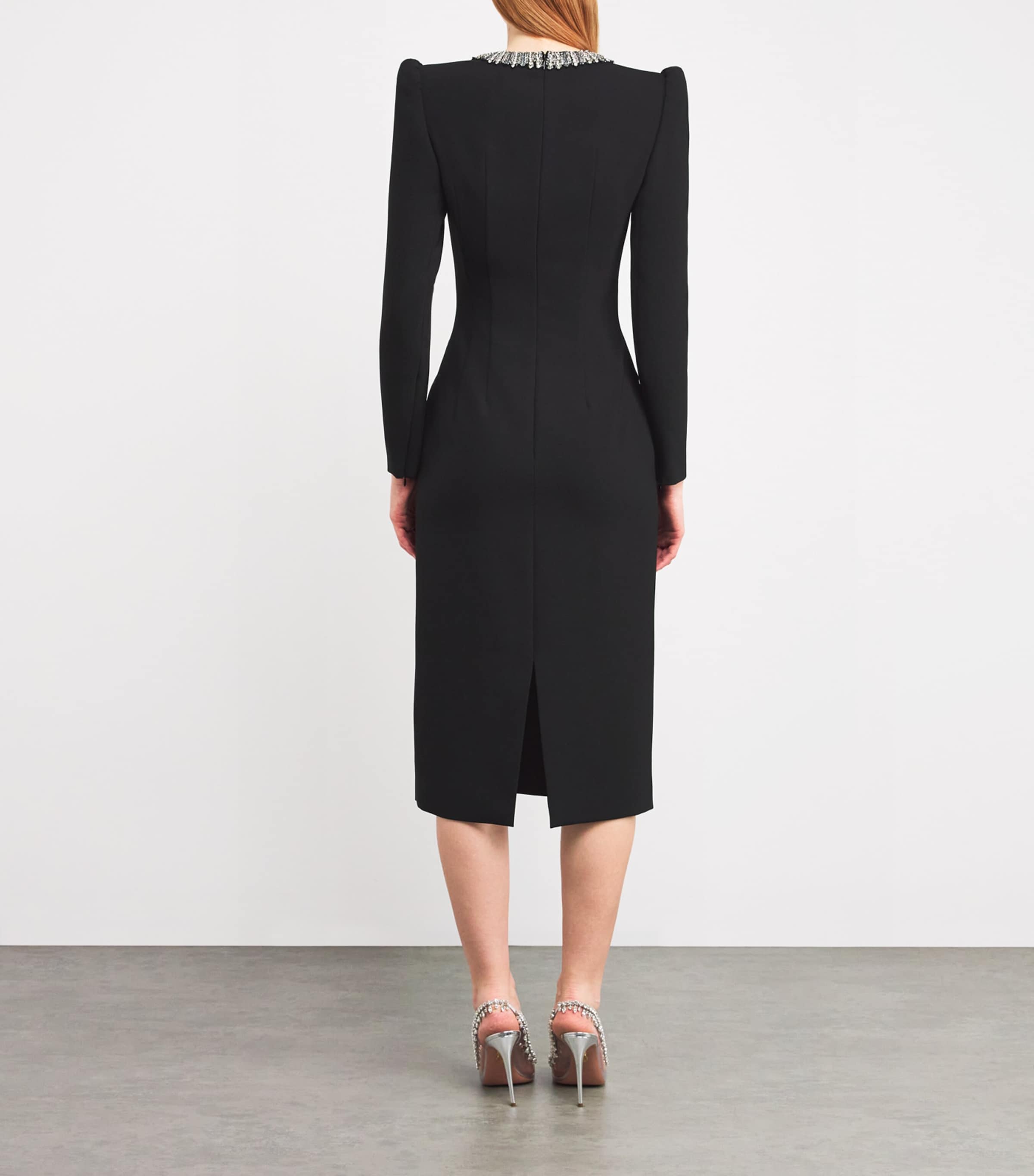 Jenny Packham Black Embellished Cora Midi Dress | Harrods US