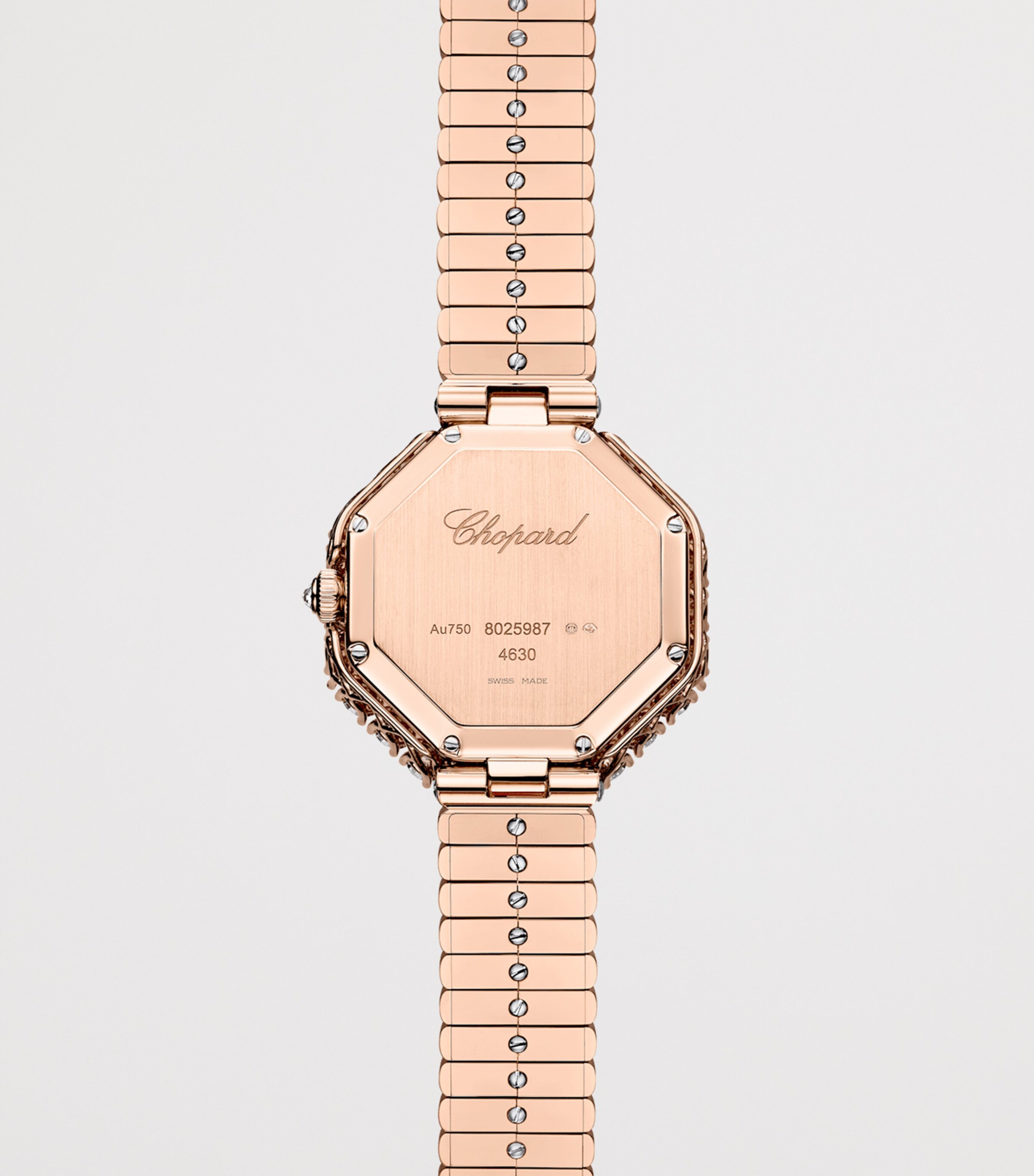 Chopard Rose Gold and Diamond Octagonal L'Heure du Diamant Watch 32mm ...