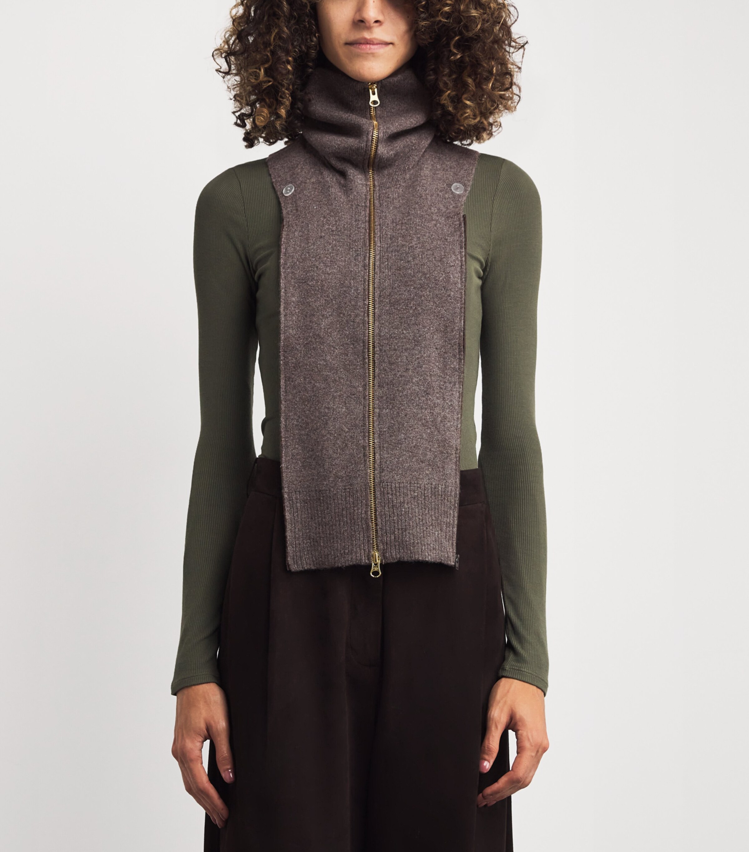 Veronica Beard Brown Wool-Cashmere Dickey | Harrods AU