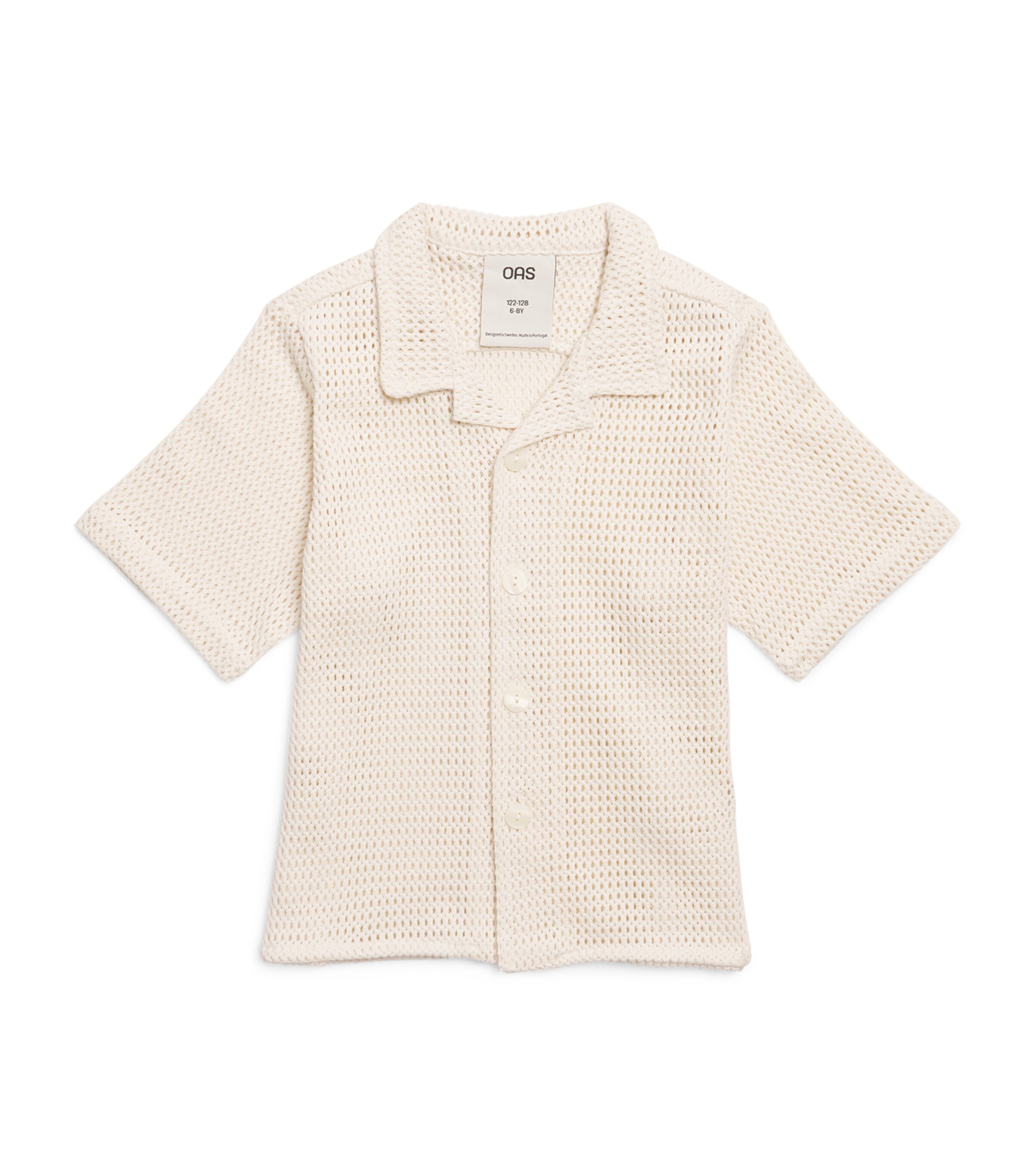 OAS Ivory Cotton Waffle-Knit Nicaro Shirt (4-12 Years) | Harrods SA