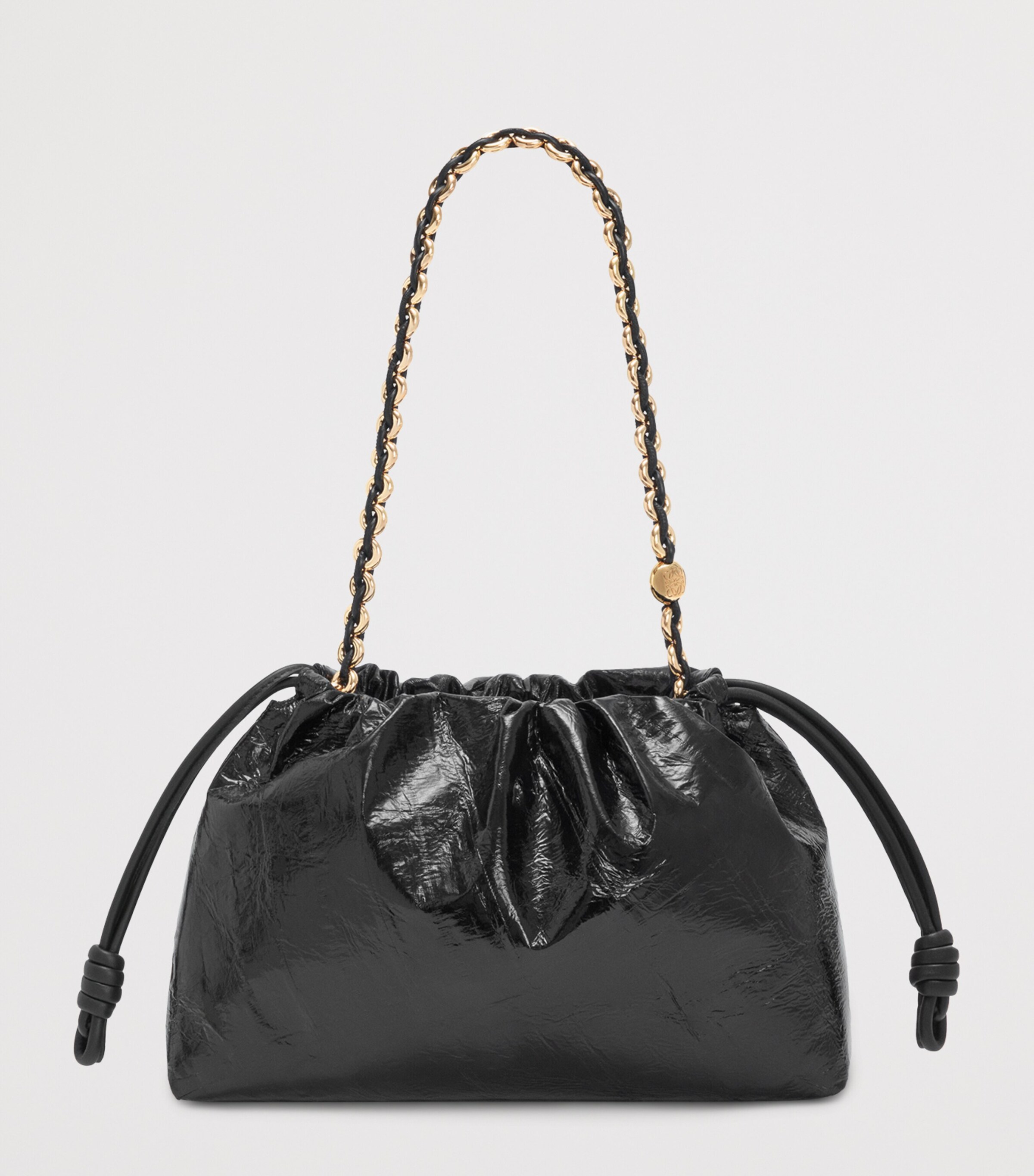 LOEWE Black Medium Eel Leather Flamenco Purse | Harrods JP