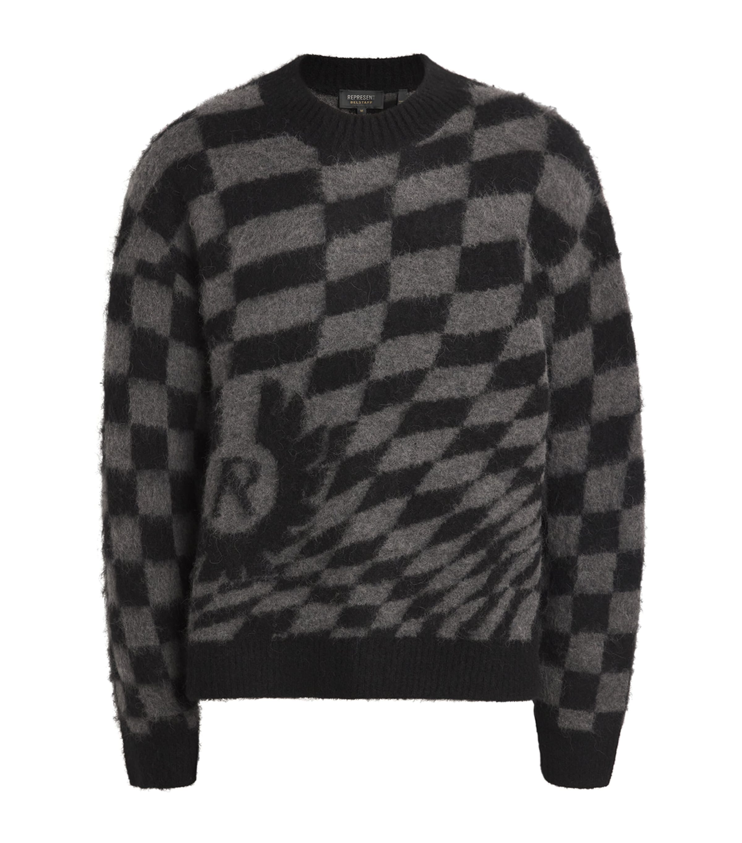 Represent x Belstaff Wool-Blend Chequerboard Sweater | Harrods US